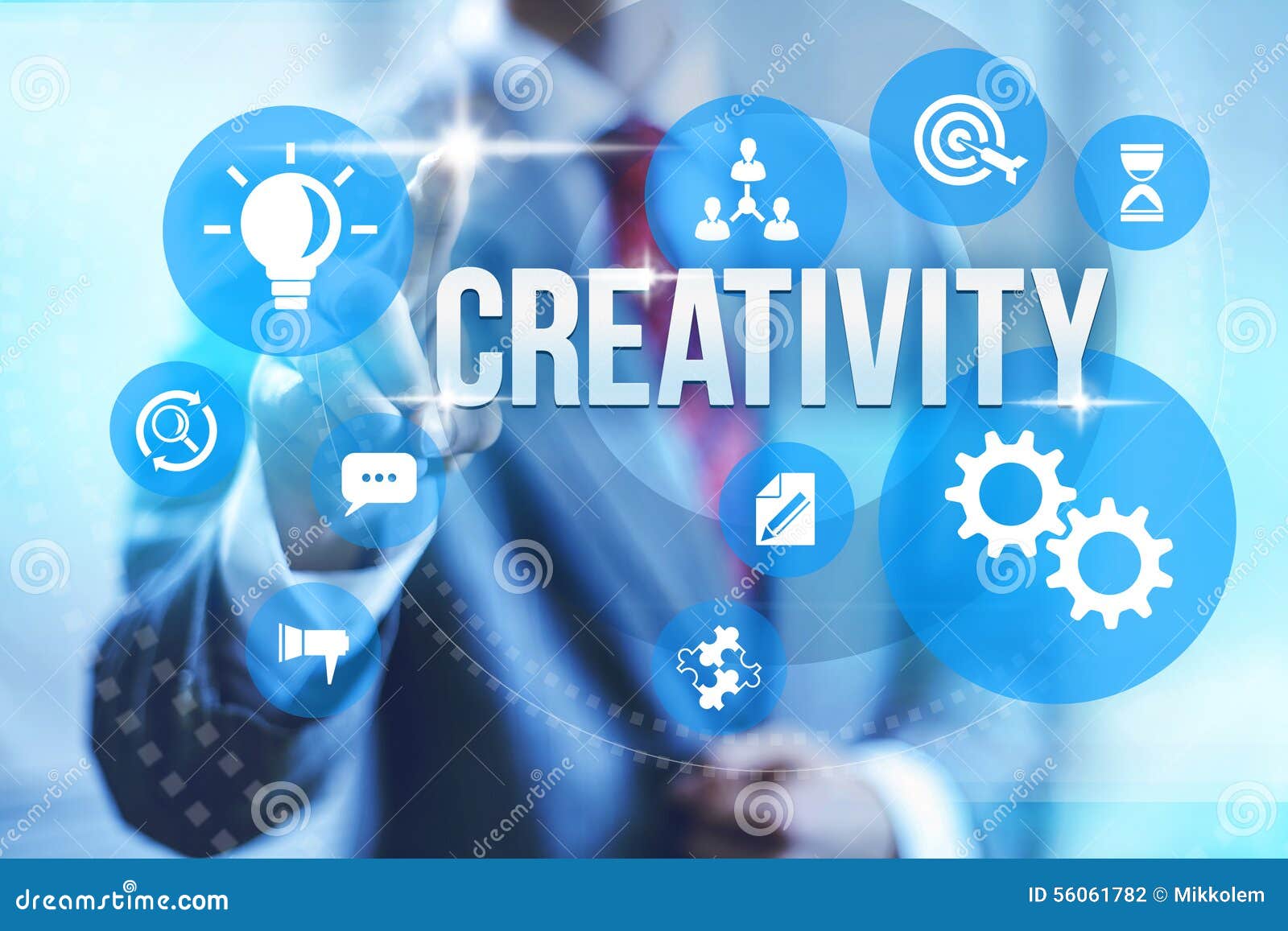 Creativity concept stock photo. Image of computer, hand - 56061782