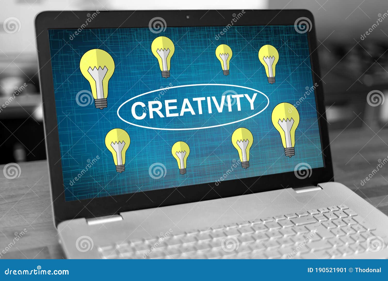 Creativity Concept on a Laptop Stock Image - Image of creative ...