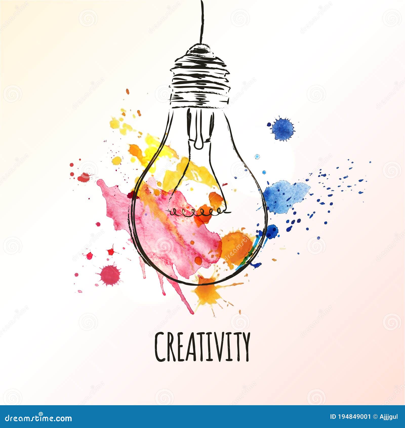 Creativity concept stock illustration. Illustration of lamp - 194849001