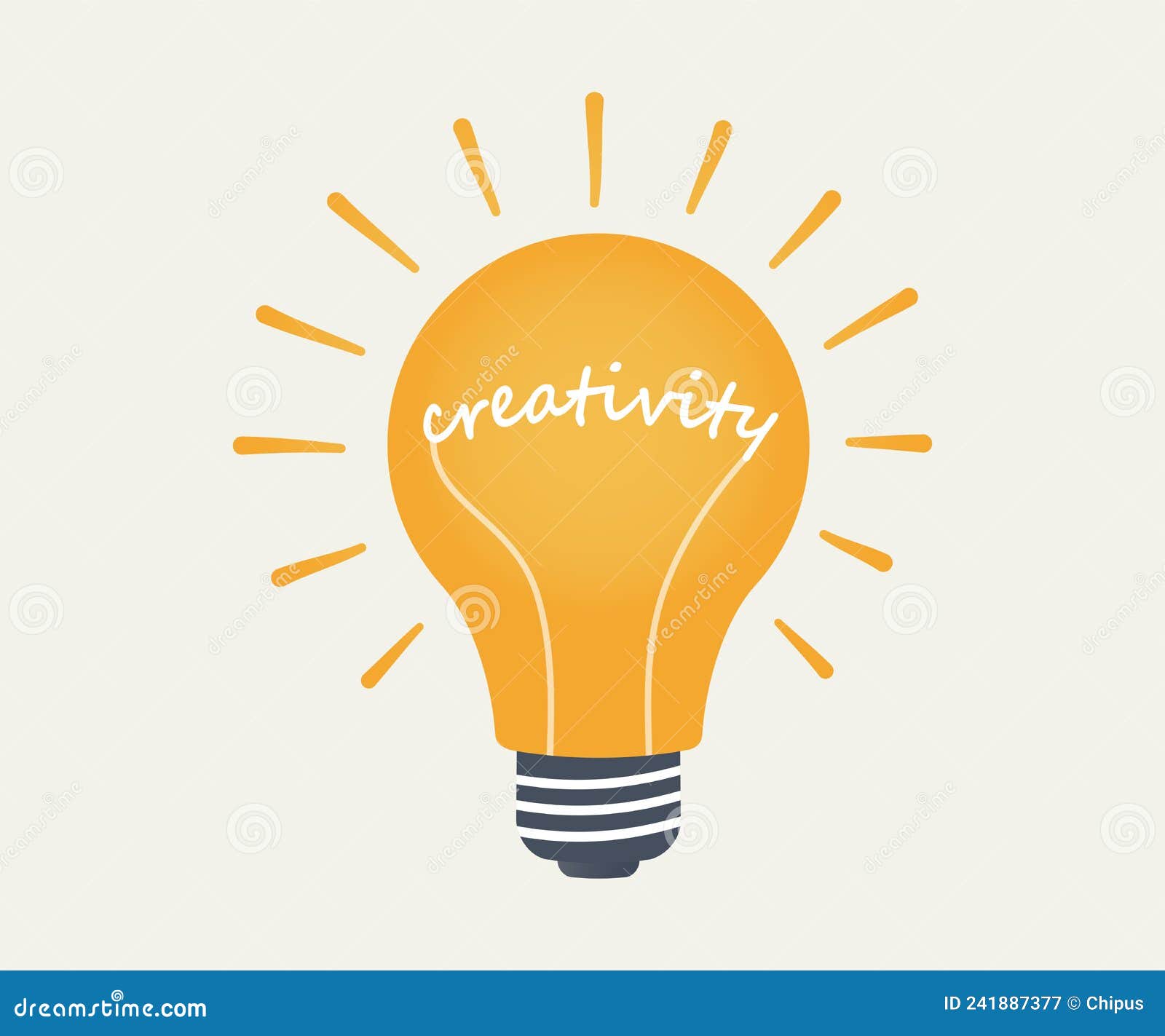 Creativity Concept. Lightbulb Symbol. Light Bulb Illustration Stock ...