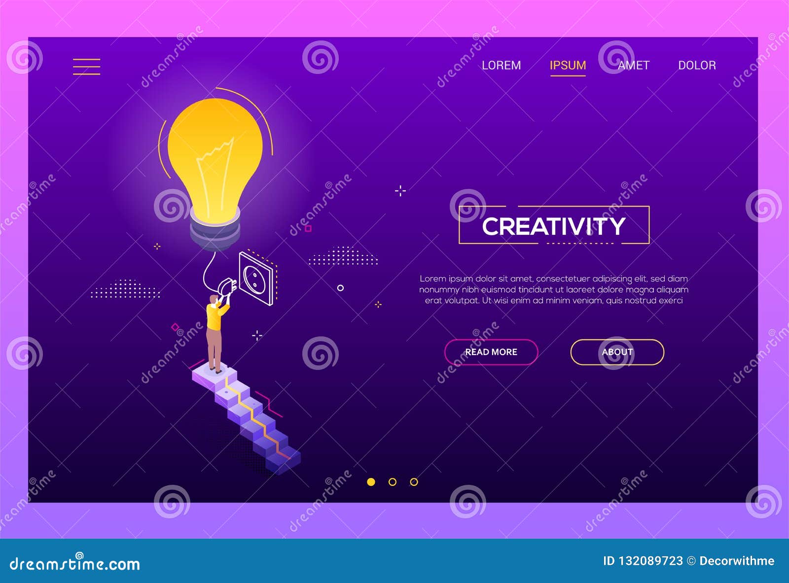 Creativity Concept - Modern Isometric Vector Website Header Stock ...