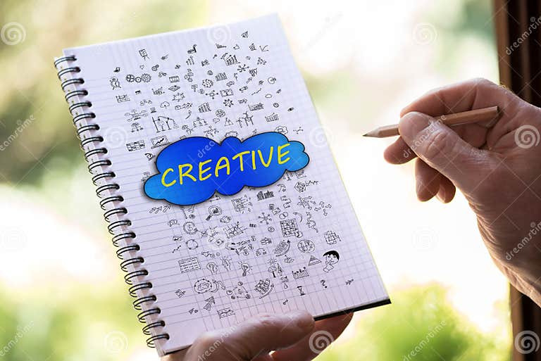 Creativity Concept on a Notepad Stock Image - Image of solution, thinking: 264132103