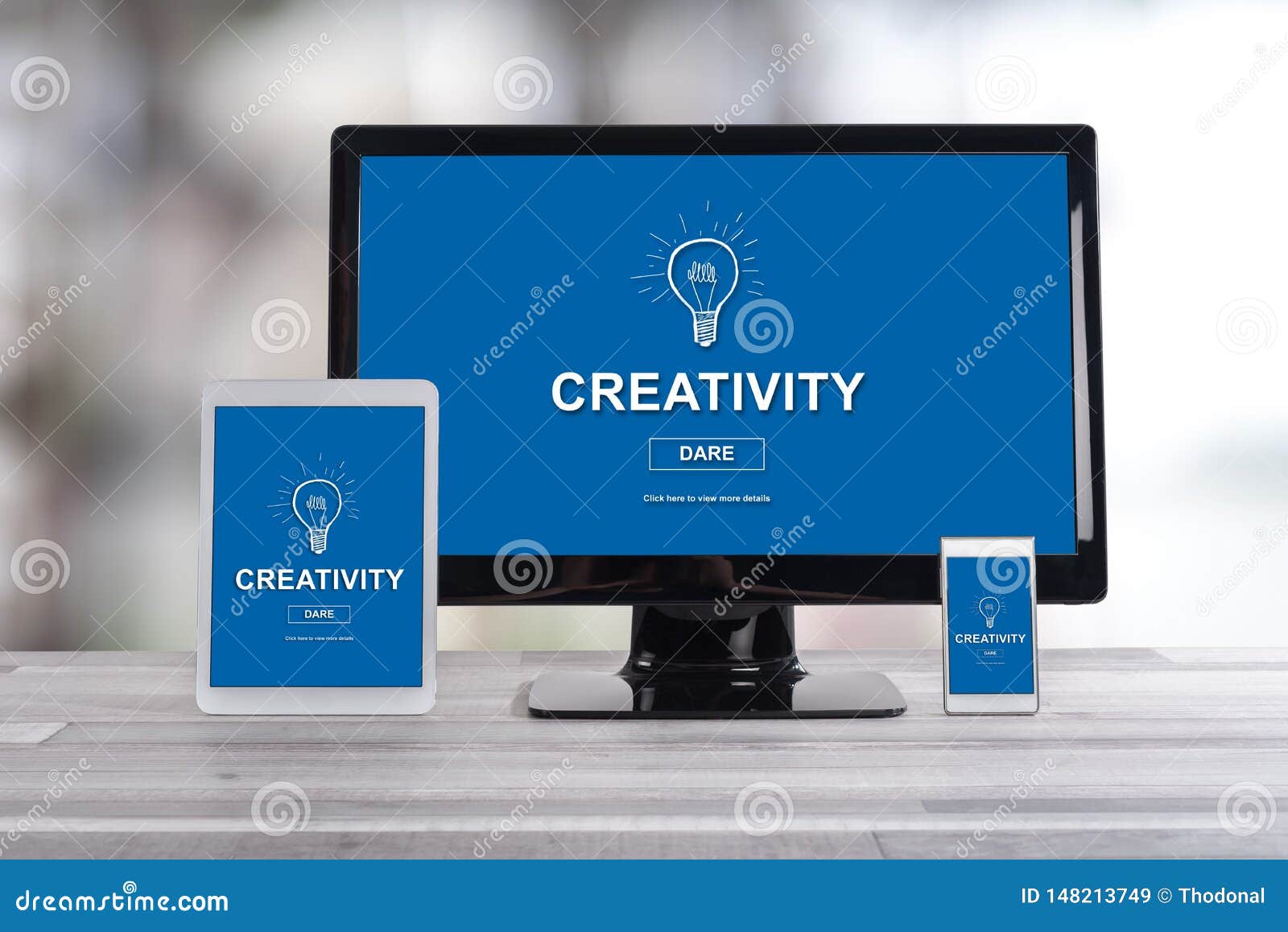 Creativity Concept on Different Devices Stock Image - Image of ...