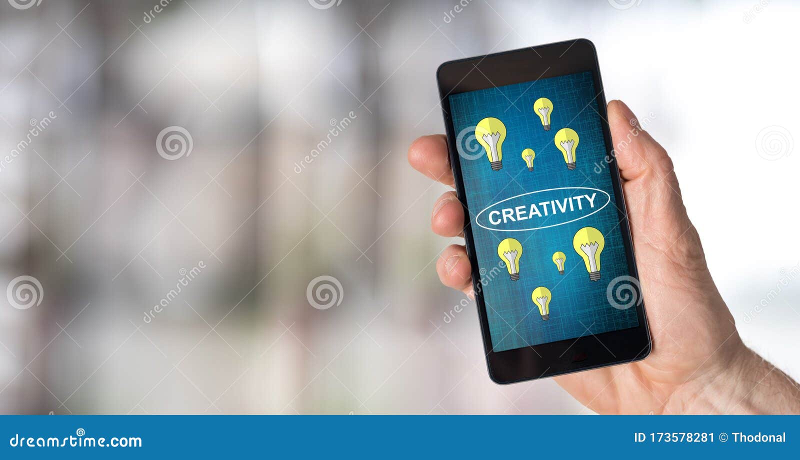 Creativity Concept on a Smartphone Stock Image - Image of concept ...