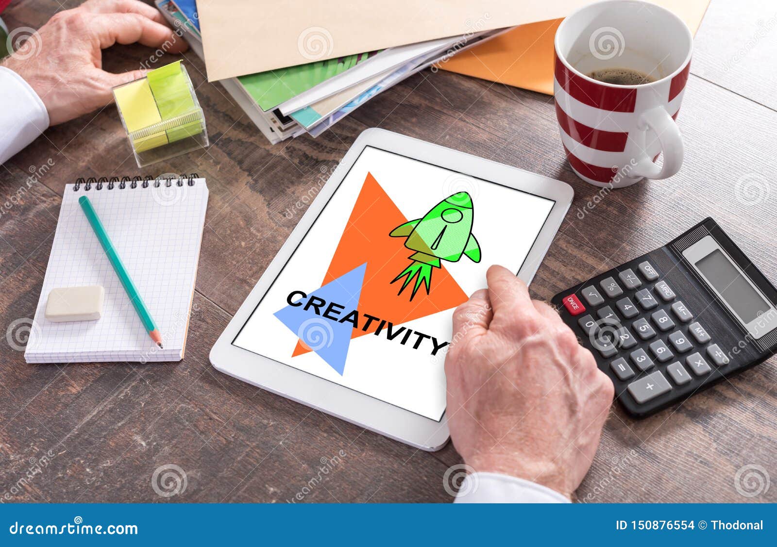 Creativity Concept on a Tablet Stock Photo - Image of vision, desk ...
