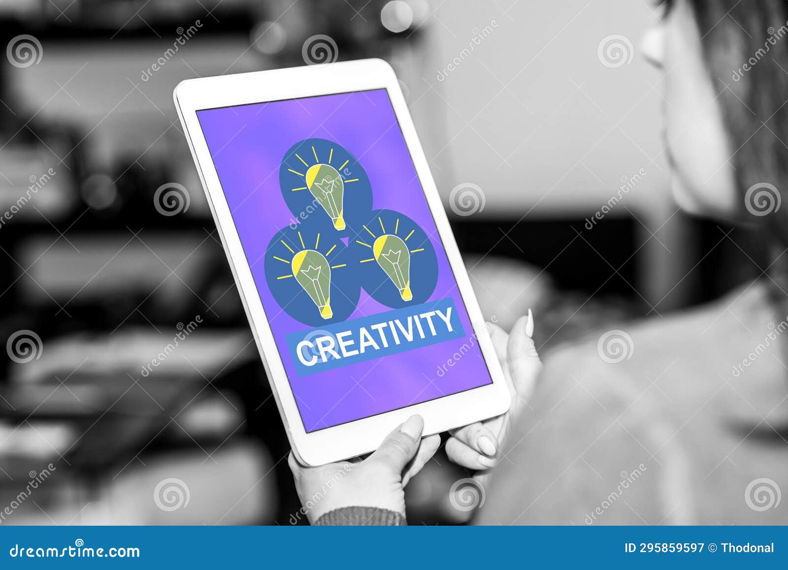 Creativity Concept on a Tablet Stock Image - Image of concept, light ...