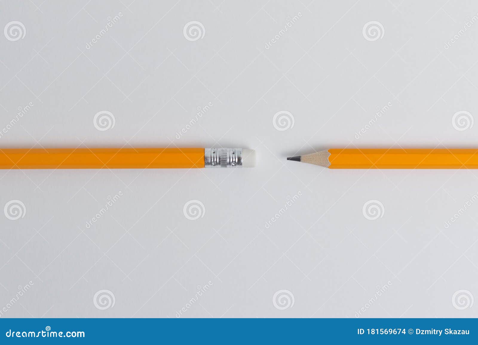 Creativity Concept with Two Side of Pencil on Paper Texture Stock Photo ...