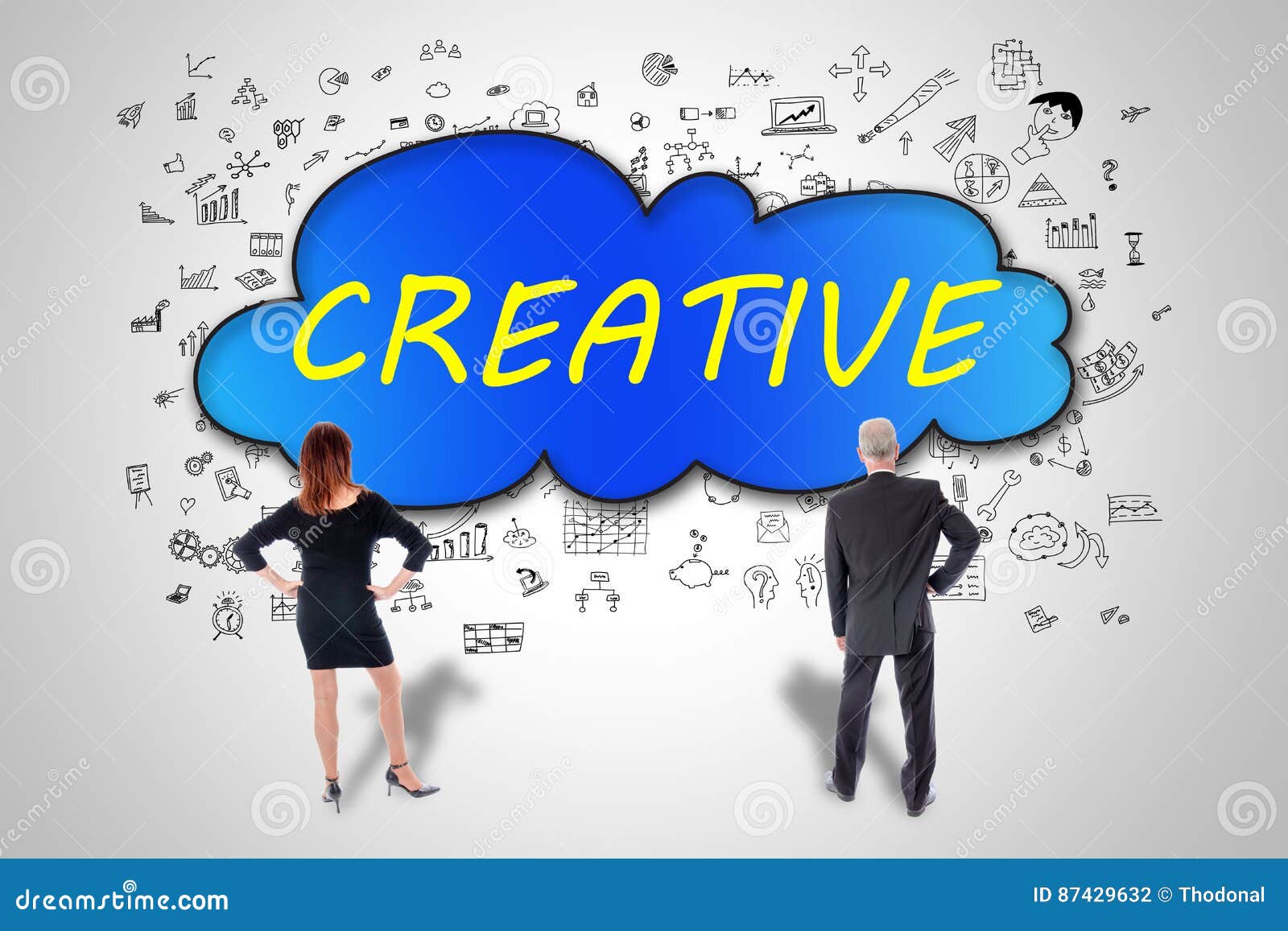 Creativity Concept Watched by Business People Stock Photo - Image of ...