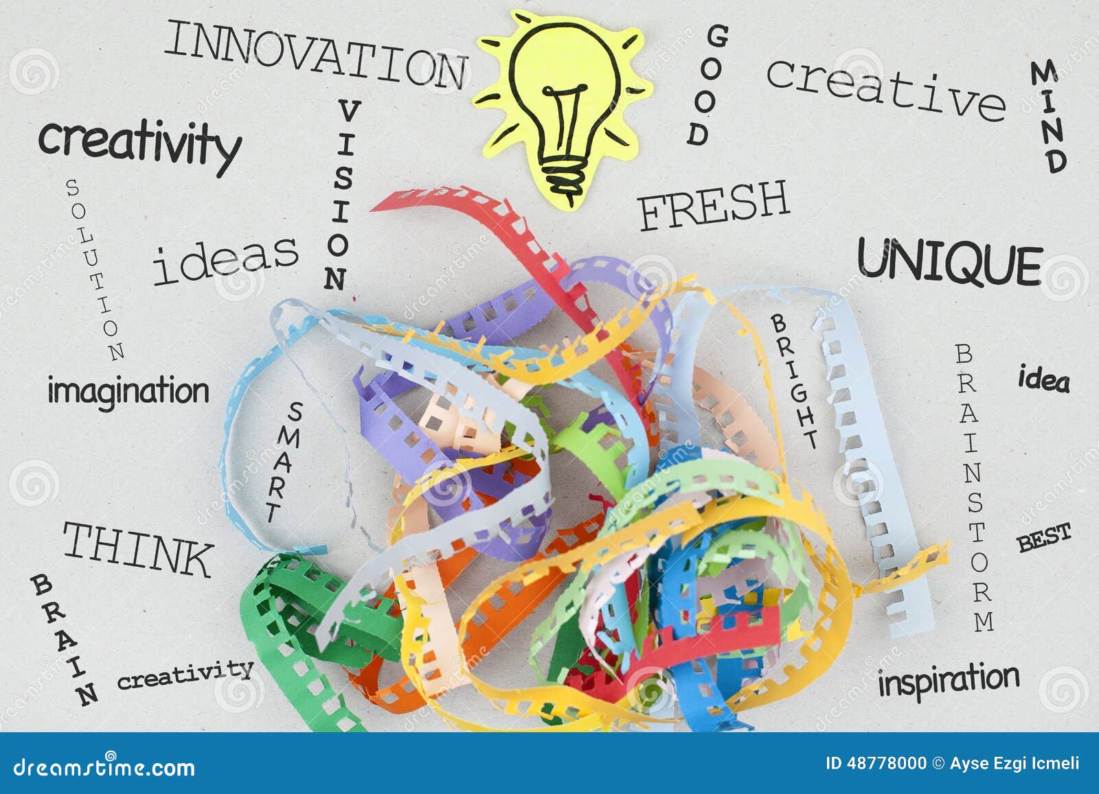 Creativity Concept Word Cloud Stock Photo - Image of mind, unique: 48778000