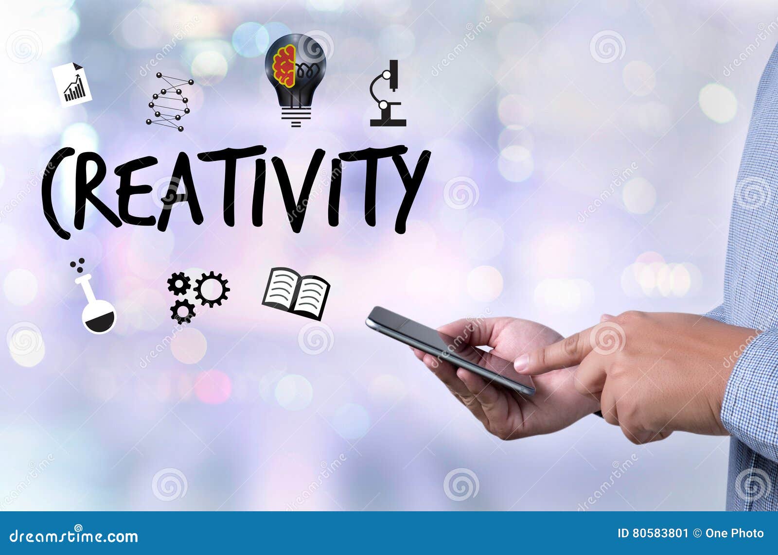 CREATIVITY Creative and Design Thinking Innovation Process Crea Stock ...