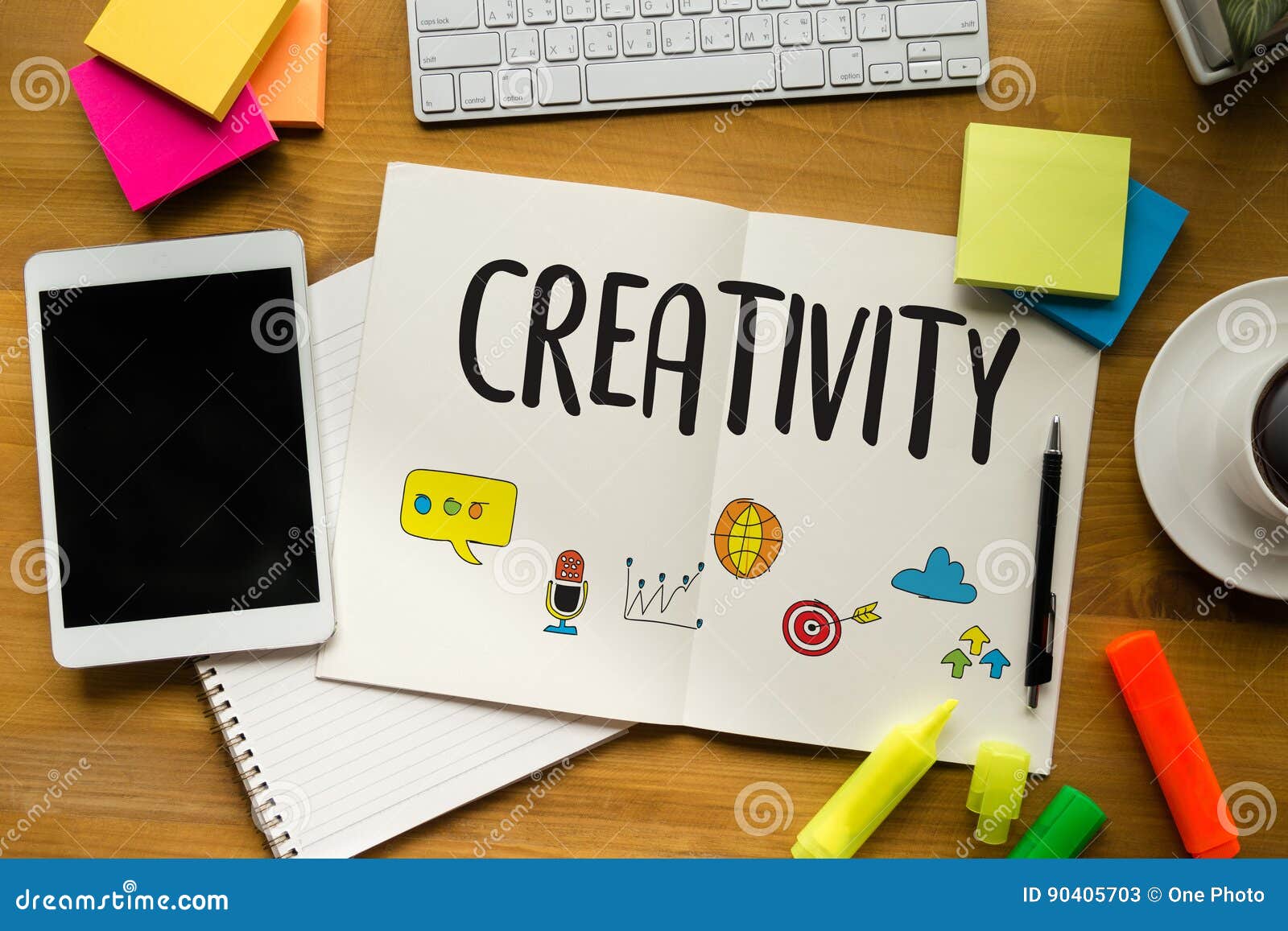 CREATIVITY Creative and Design Thinking Innovation Process and I Stock ...