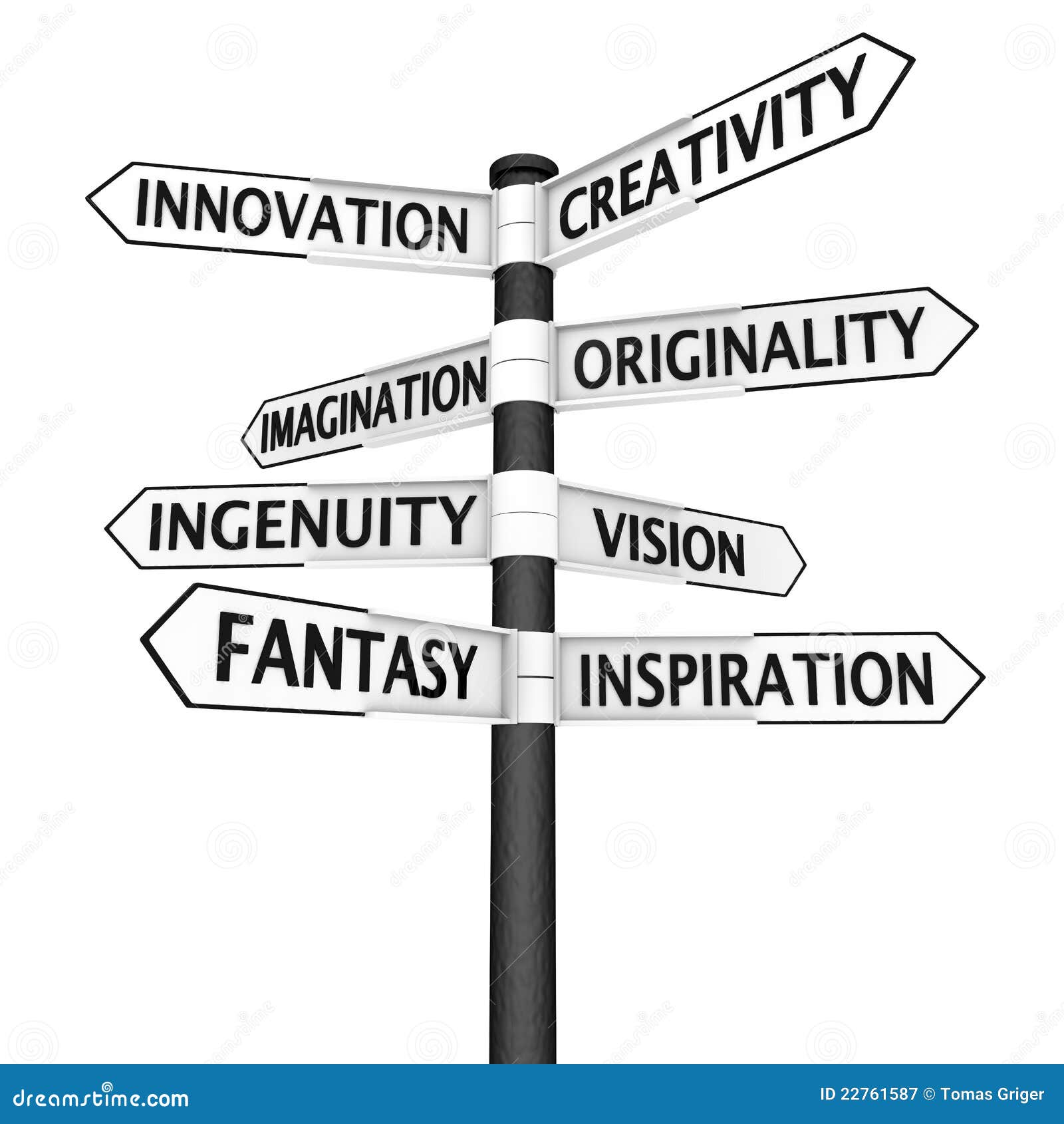 Creativity crossroads sign stock illustration. Illustration of fantasy ...