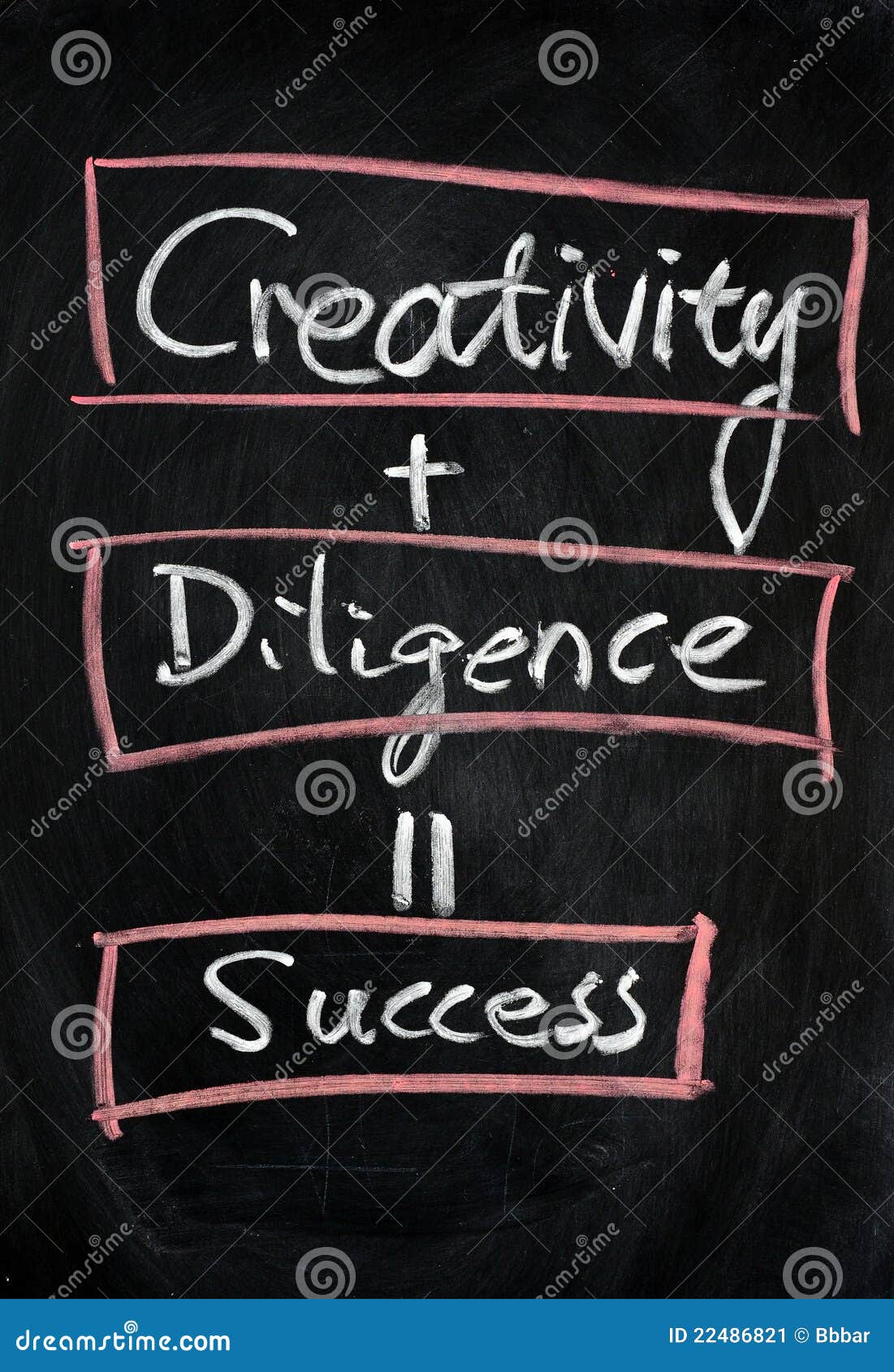 Creativity with Diligence Means Success Stock Image - Image of ...