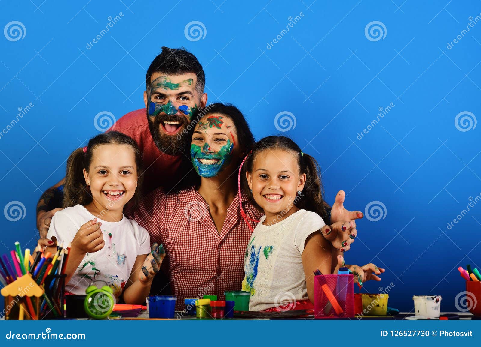 Creativity and Family Concept. Parents and Children Stock Photo - Image ... Creativity and Family Concept. Parents and Children Stock Photo - Image ...