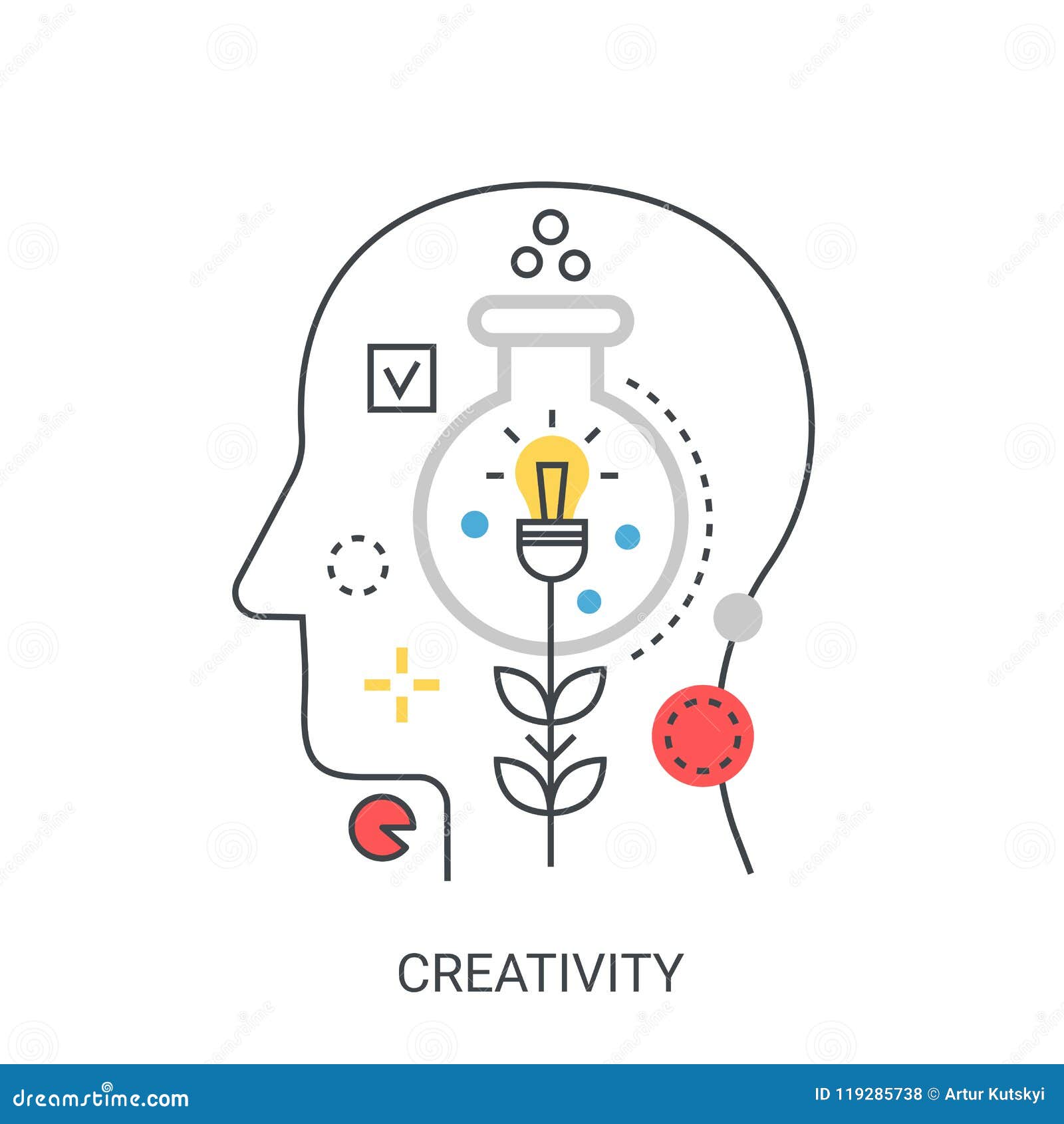Creativity Vector Illustration Concept. Stock Vector - Illustration of ...