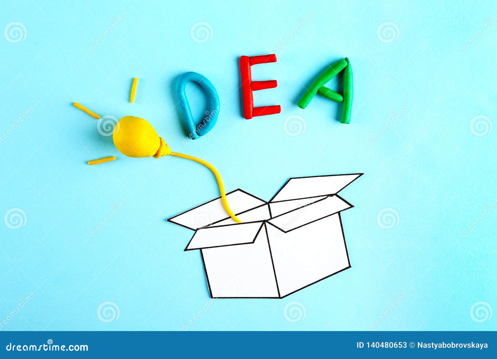 Creativity Flow Concept. Blue Paper Background Stock Image - Image of ...