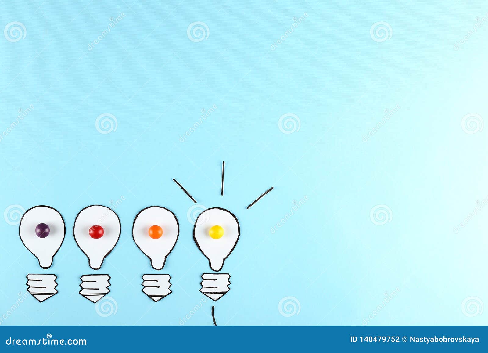 Creativity Flow Concept. Blue Paper Background Stock Photo - Image of ...