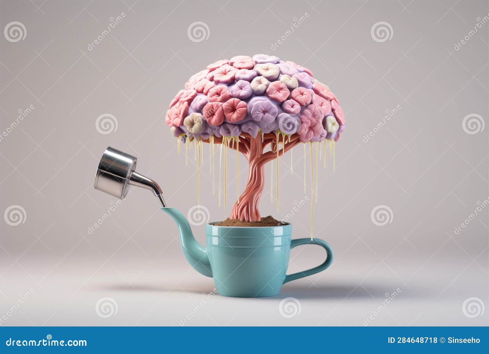 Creativity Growth Concept, Nurturing the Brain Function Stock ...