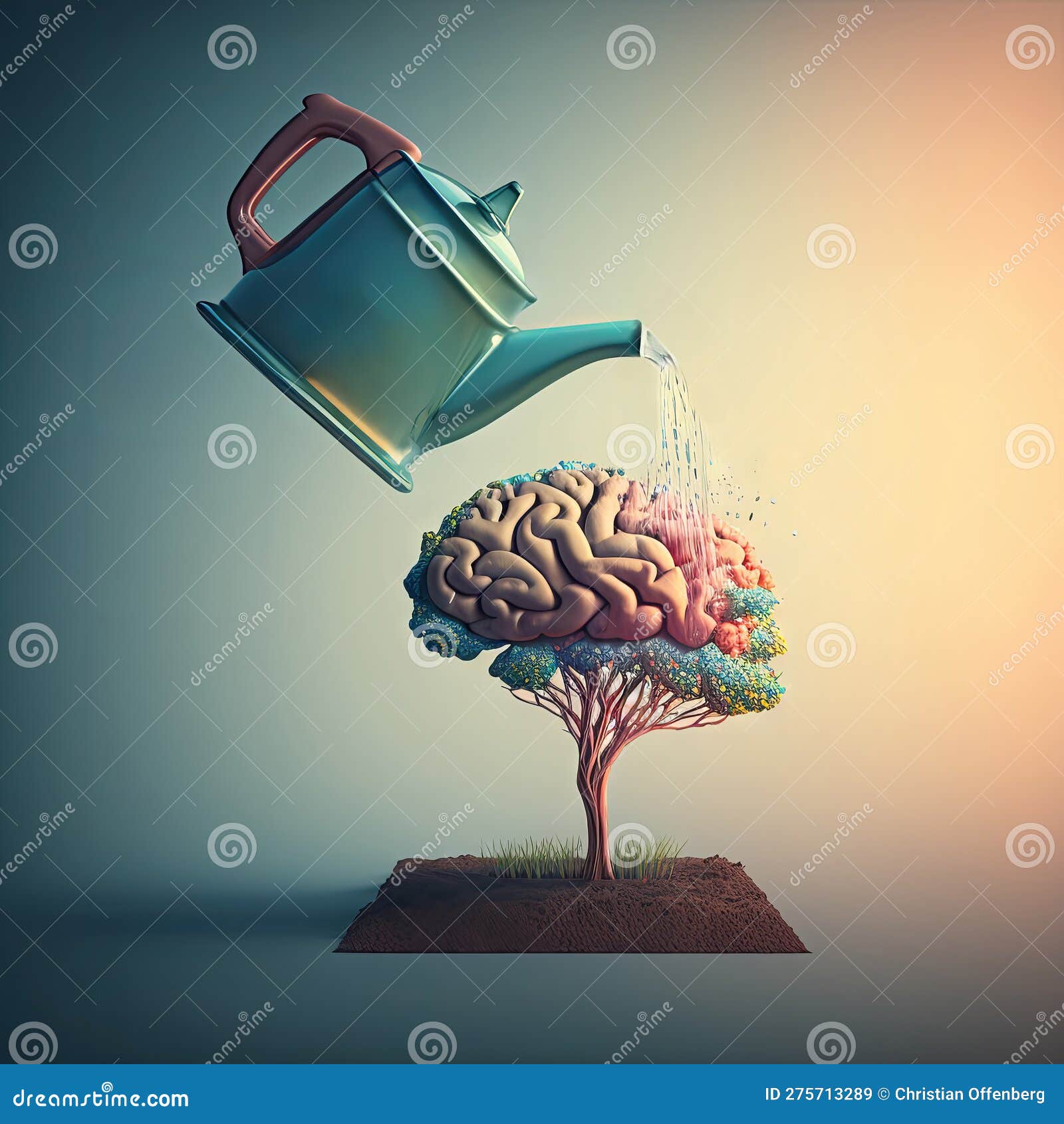 Creativity Growth Vector. Creativity Growth Represented By Tree Looks ...