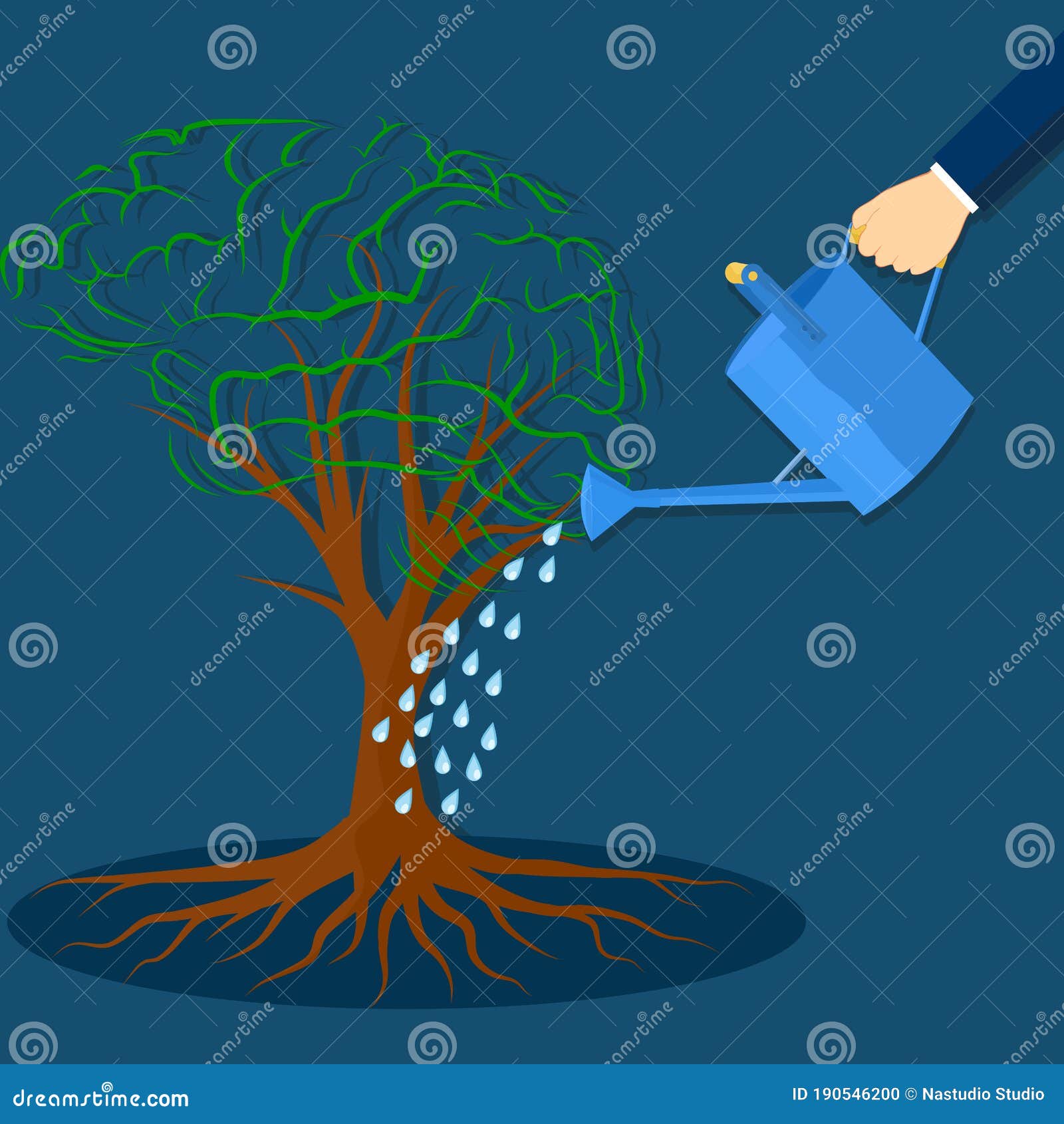 Creativity Growth Vector. Creativity Growth Represented by Tree Looks ...