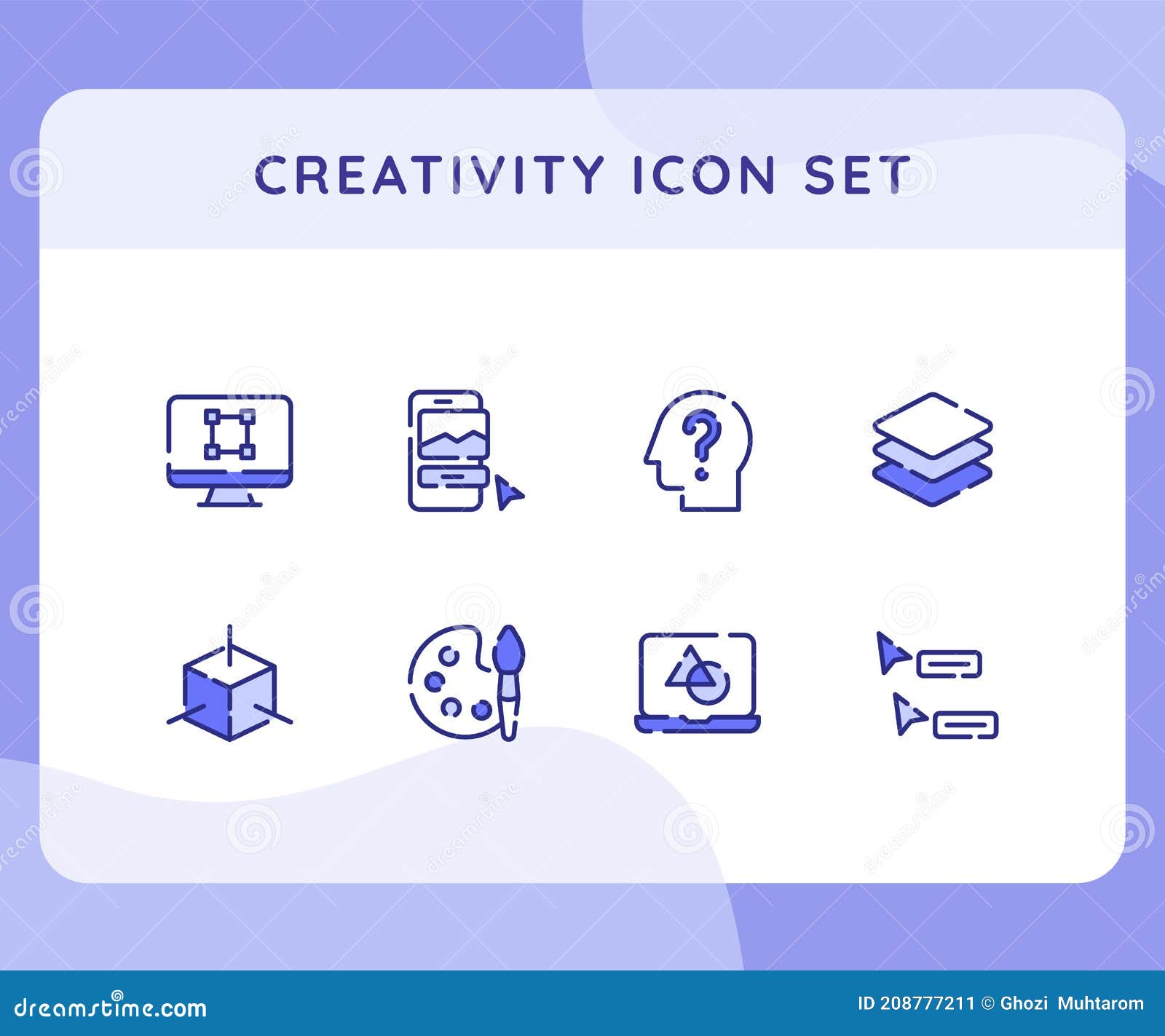Creativity Icon Icons Set Collection Collections Package Rectangle ...