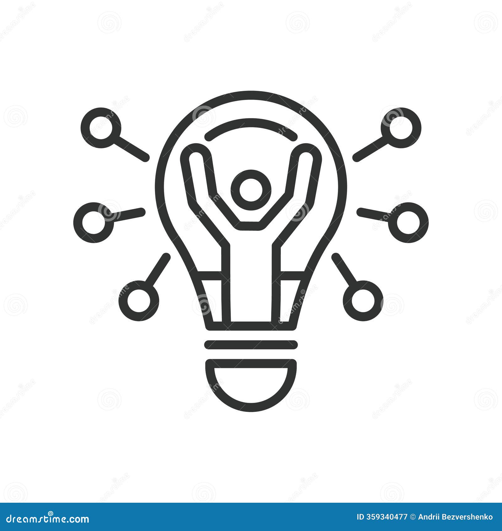 Creativity, Icon in Line Design. Creativity, Innovation, Idea ...