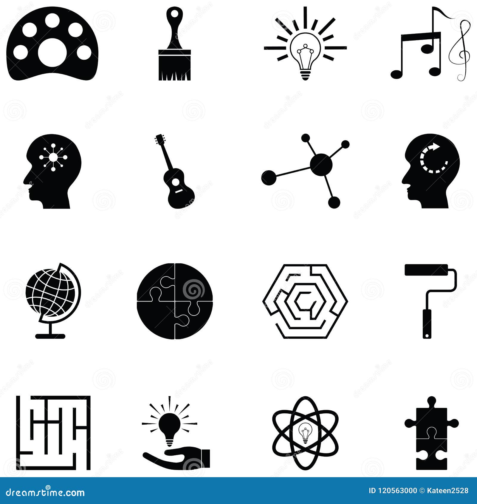 Creativity icon set stock vector. Illustration of graphic - 120563000