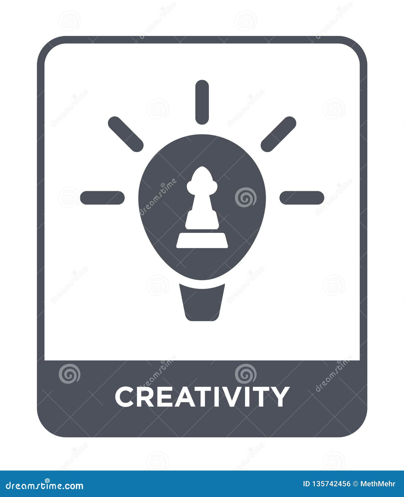 Creativity Icon in Trendy Design Style. Creativity Icon Isolated on ...
