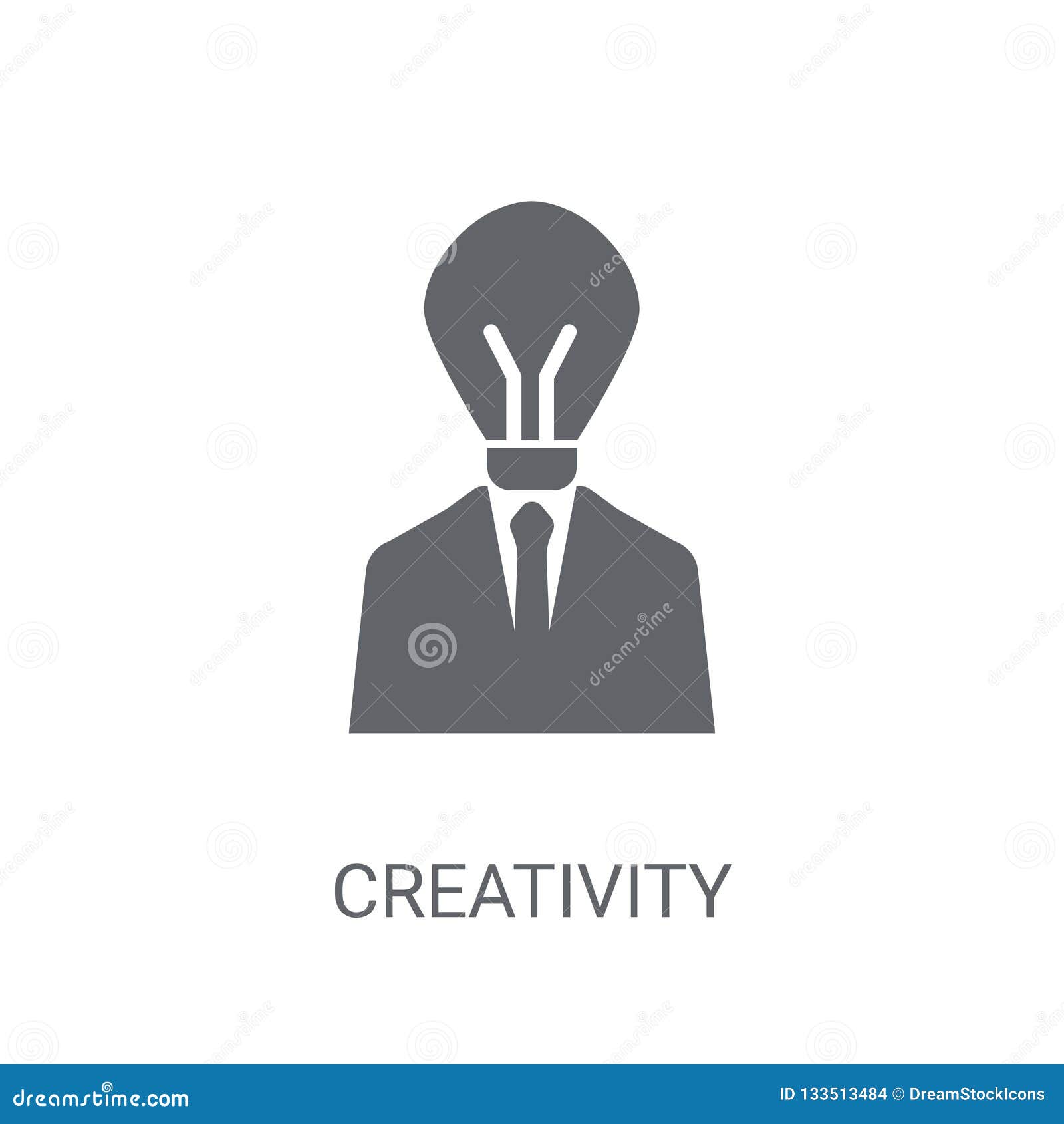 Creativity Icon. Trendy Creativity Logo Concept on White Backgro Stock ...