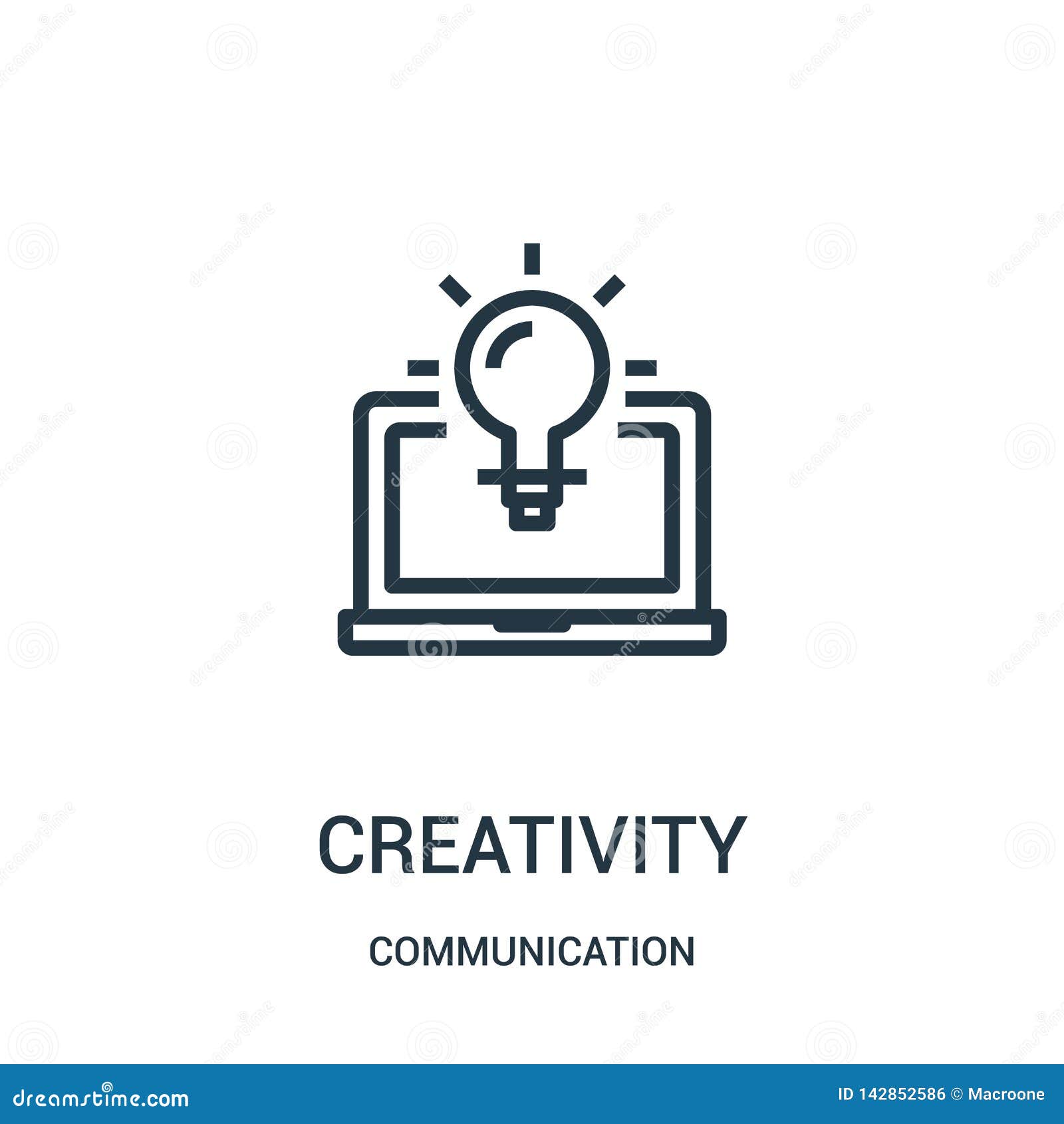 Creativity Icon Vector from Communication Collection. Thin Line ...