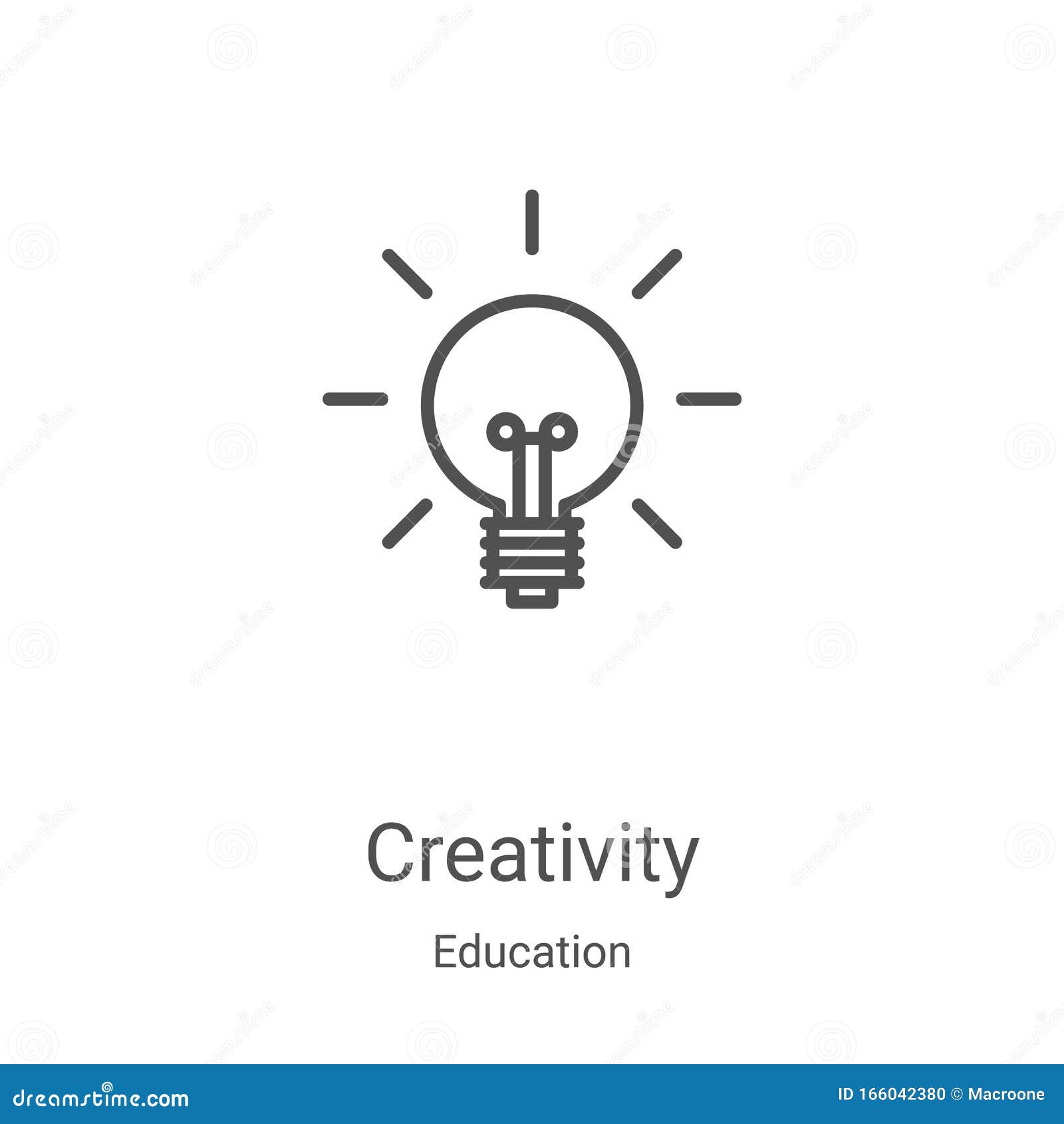 Creativity Icon Vector from Education Collection. Thin Line Creativity ...