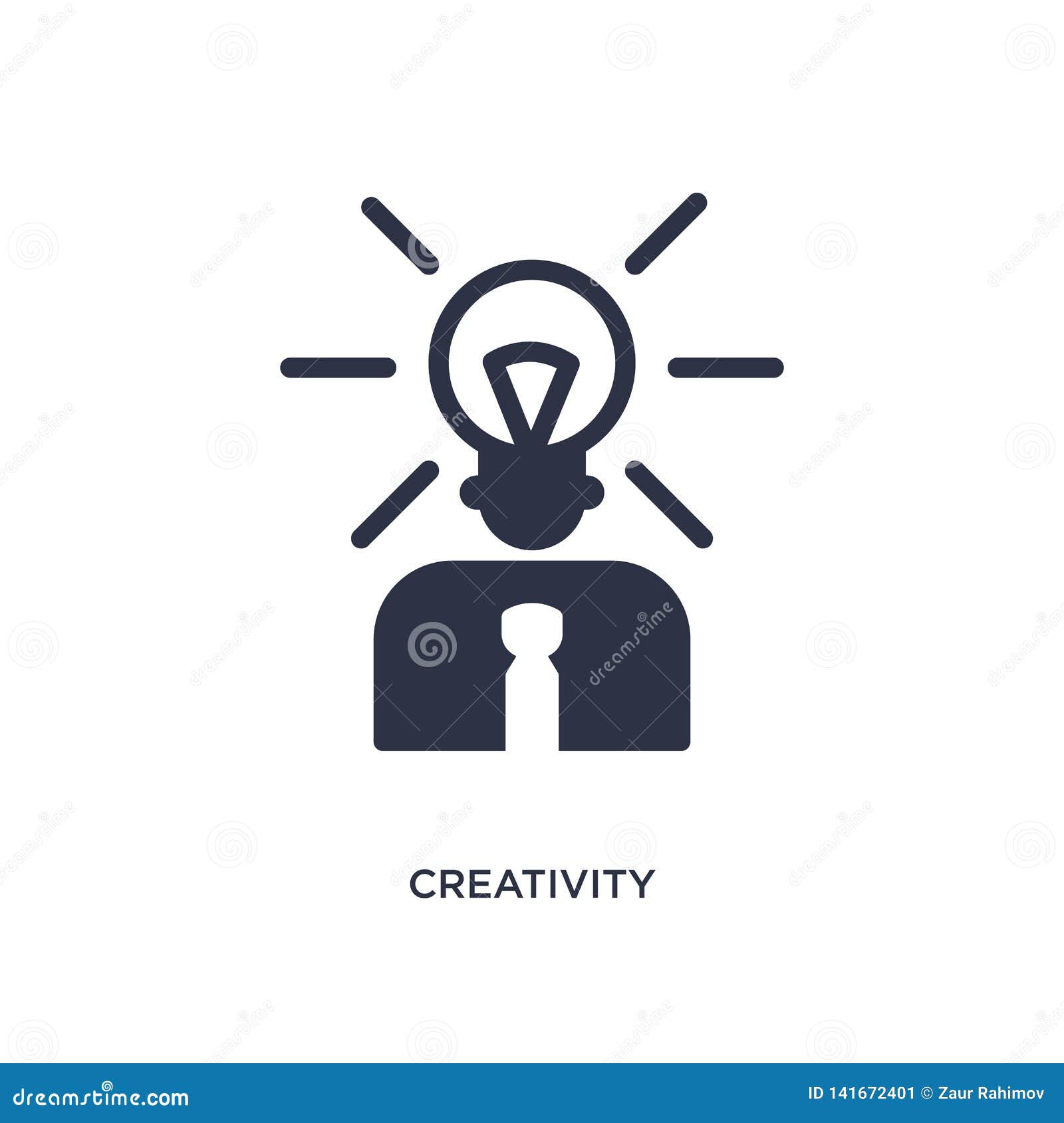 Creativity Icon on White Background. Simple Element Illustration from ...