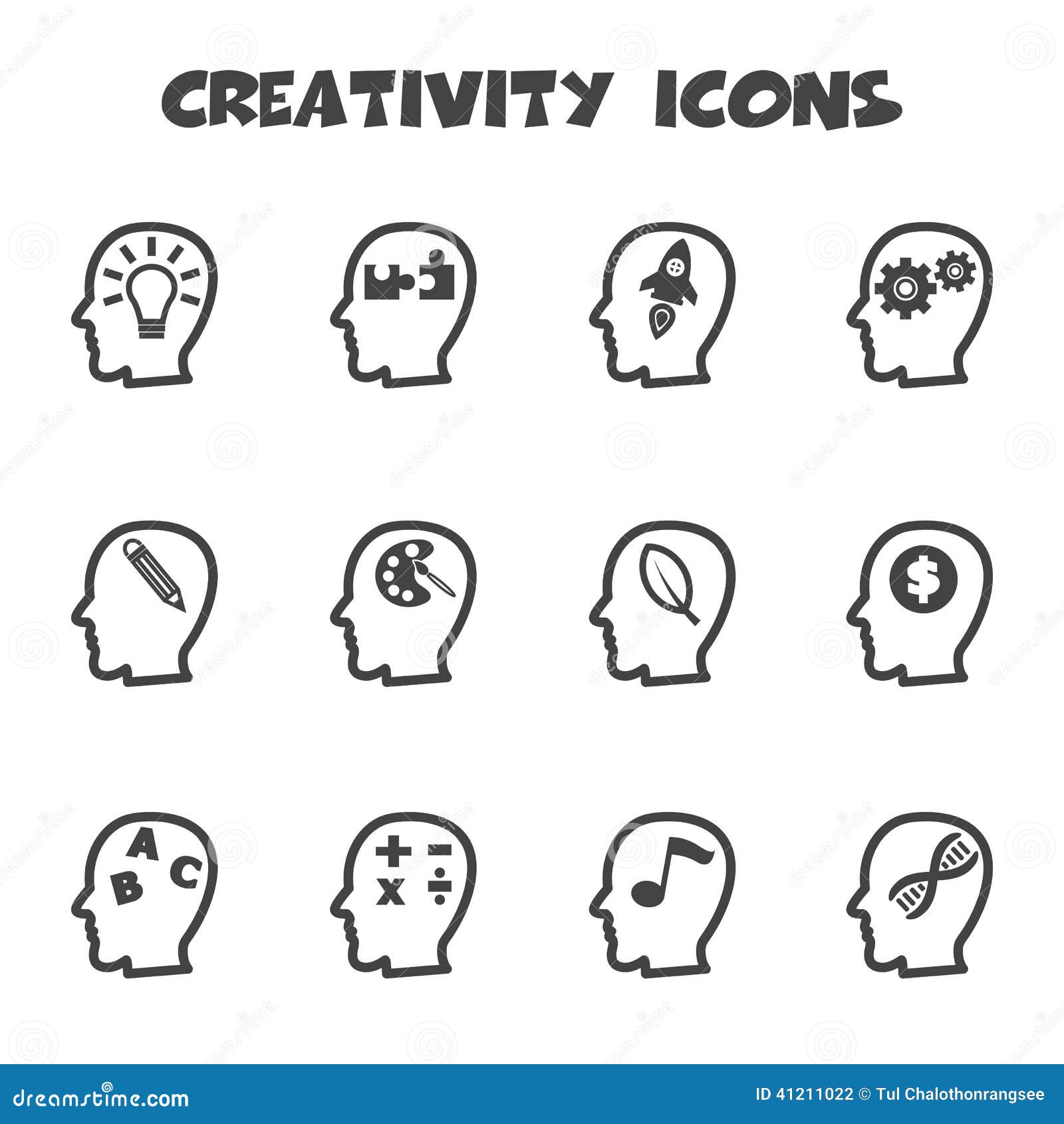 Creativity icons stock vector. Illustration of light - 41211022