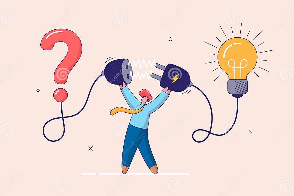 Creativity Idea Concept. Solution Solving Problem, Answer To Hard ...