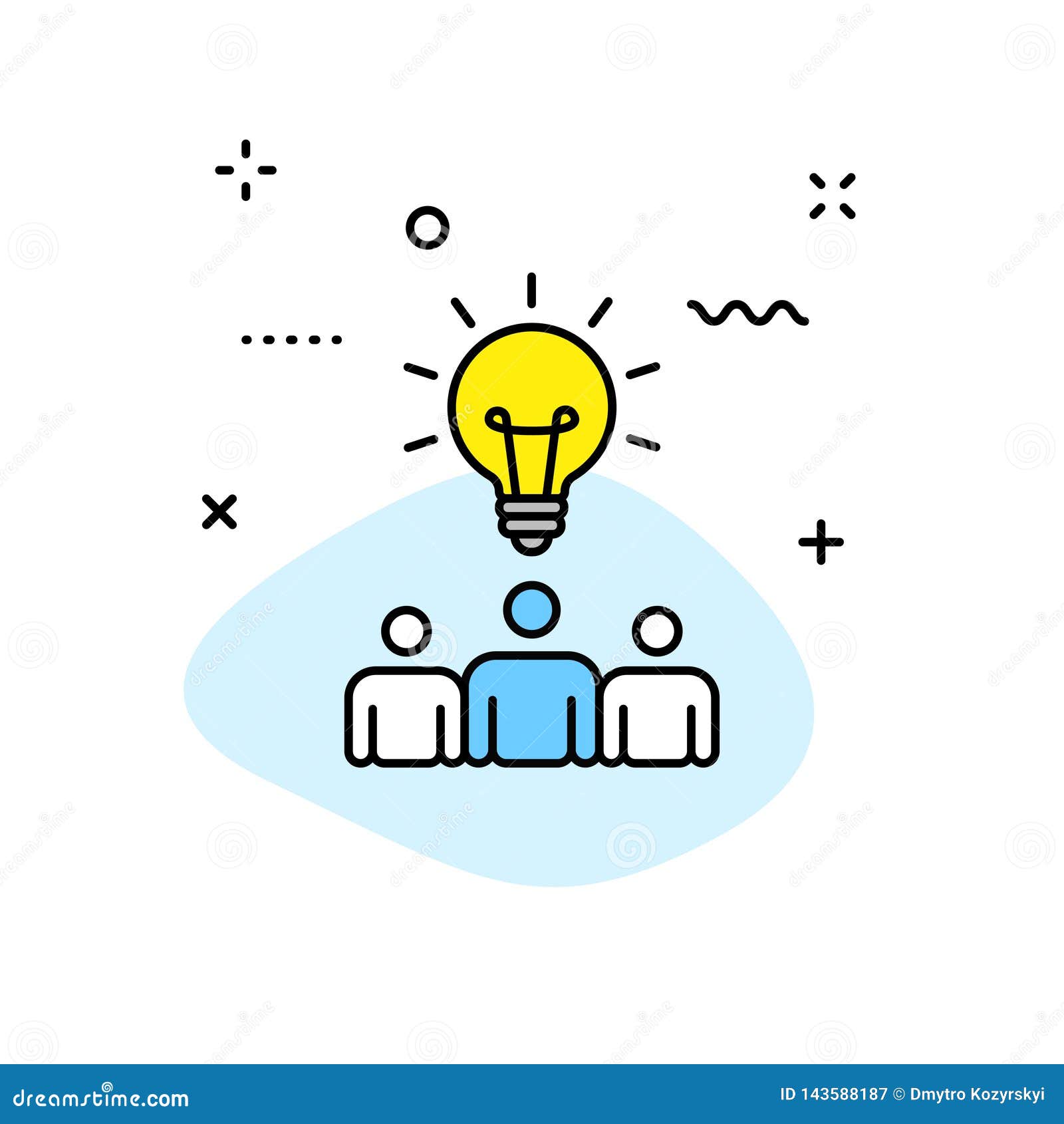 Creativity and Idea Web Icons in Line Style. Creativity, Finding ...