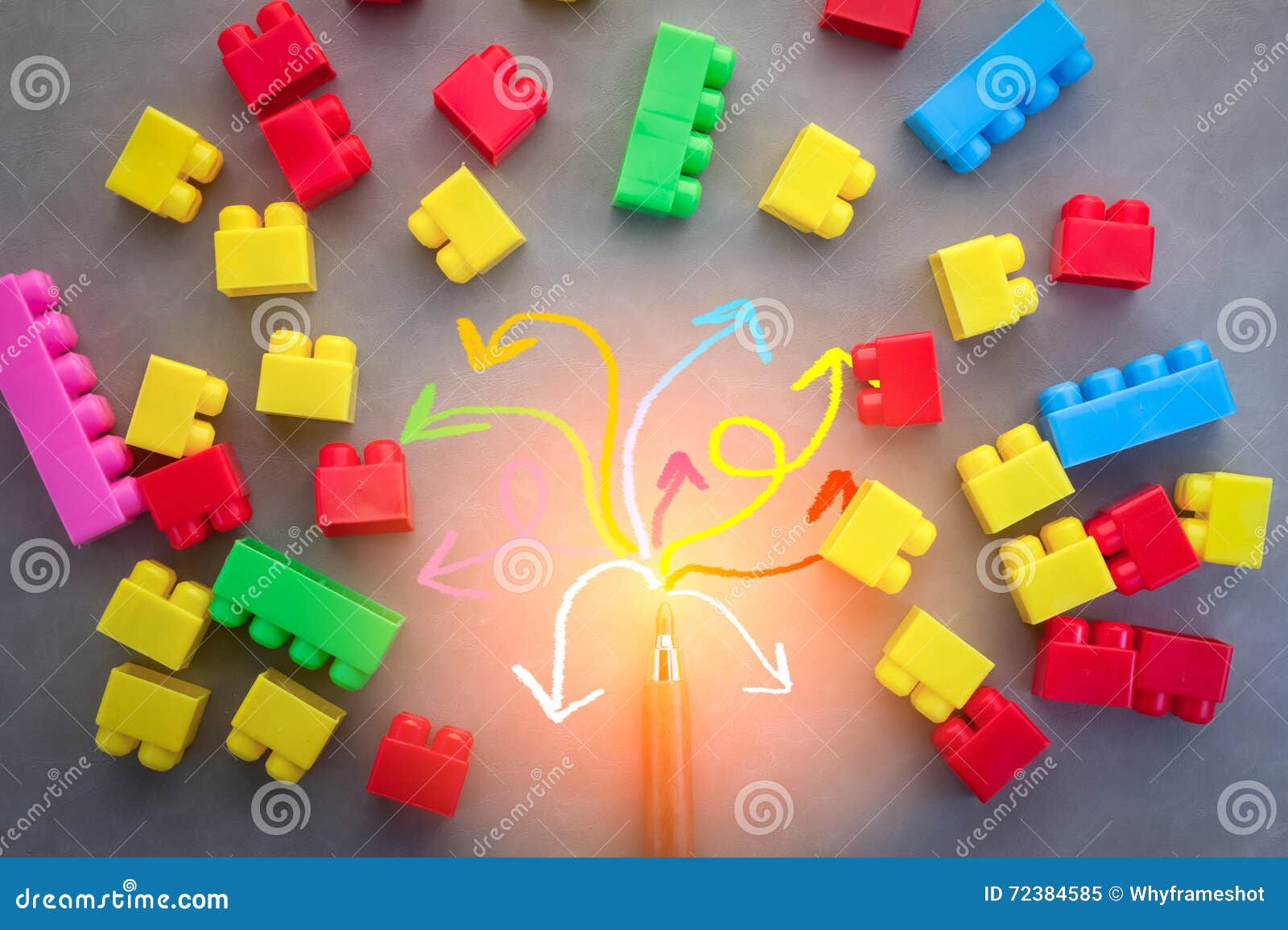 Creativity Ideas Concept with Colorful Plastic Block Stock Image ...