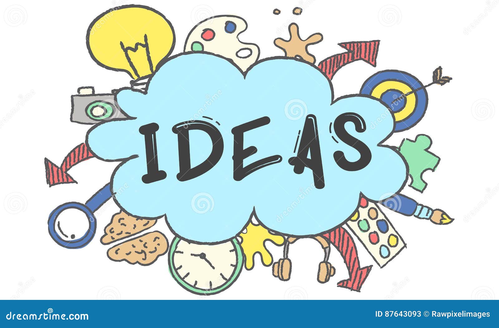 Creativity Ideas Design Thought Bubble Icon Concept Stock Illustration ...