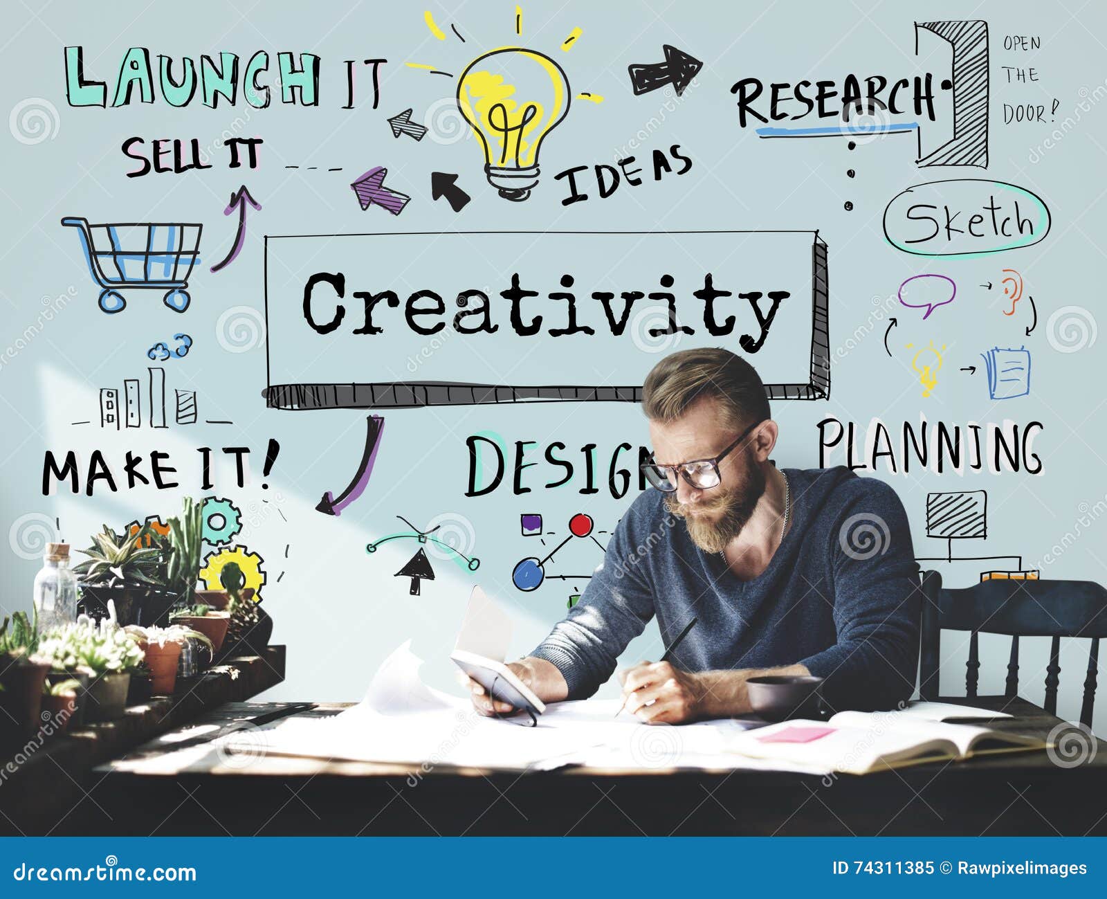 Creativity Ideas Imagination Skill Solution Concept Stock Image - Image ...