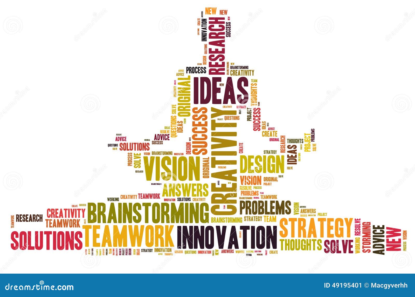 Creativity and Ideas and Vision Stock Illustration - Illustration of ...