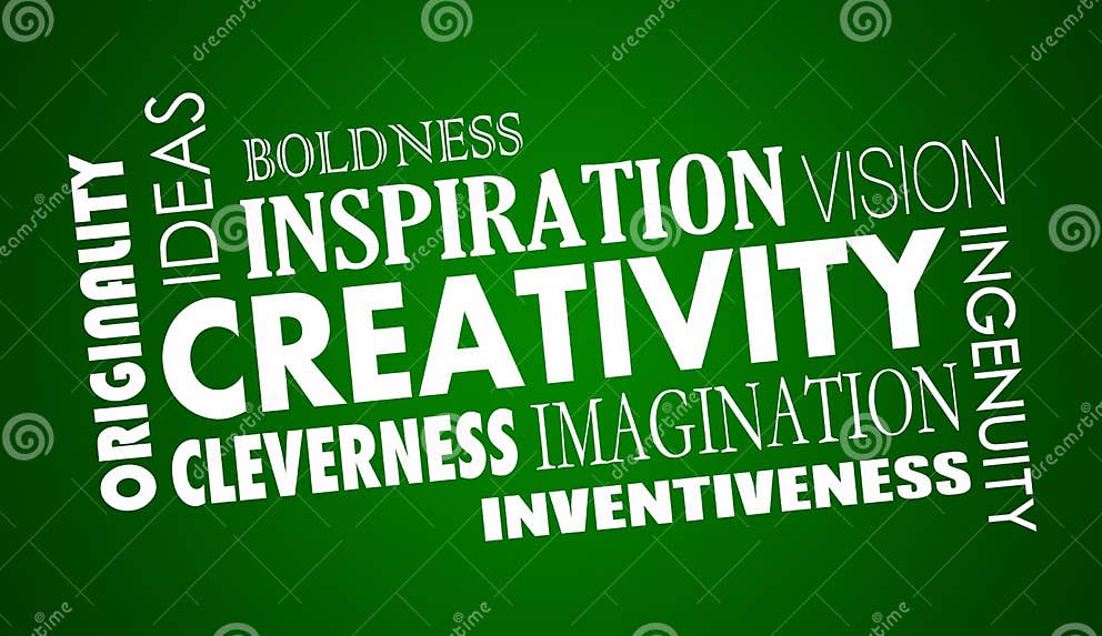 Creativity Imagination Inventive Word Collage Stock Illustration ...