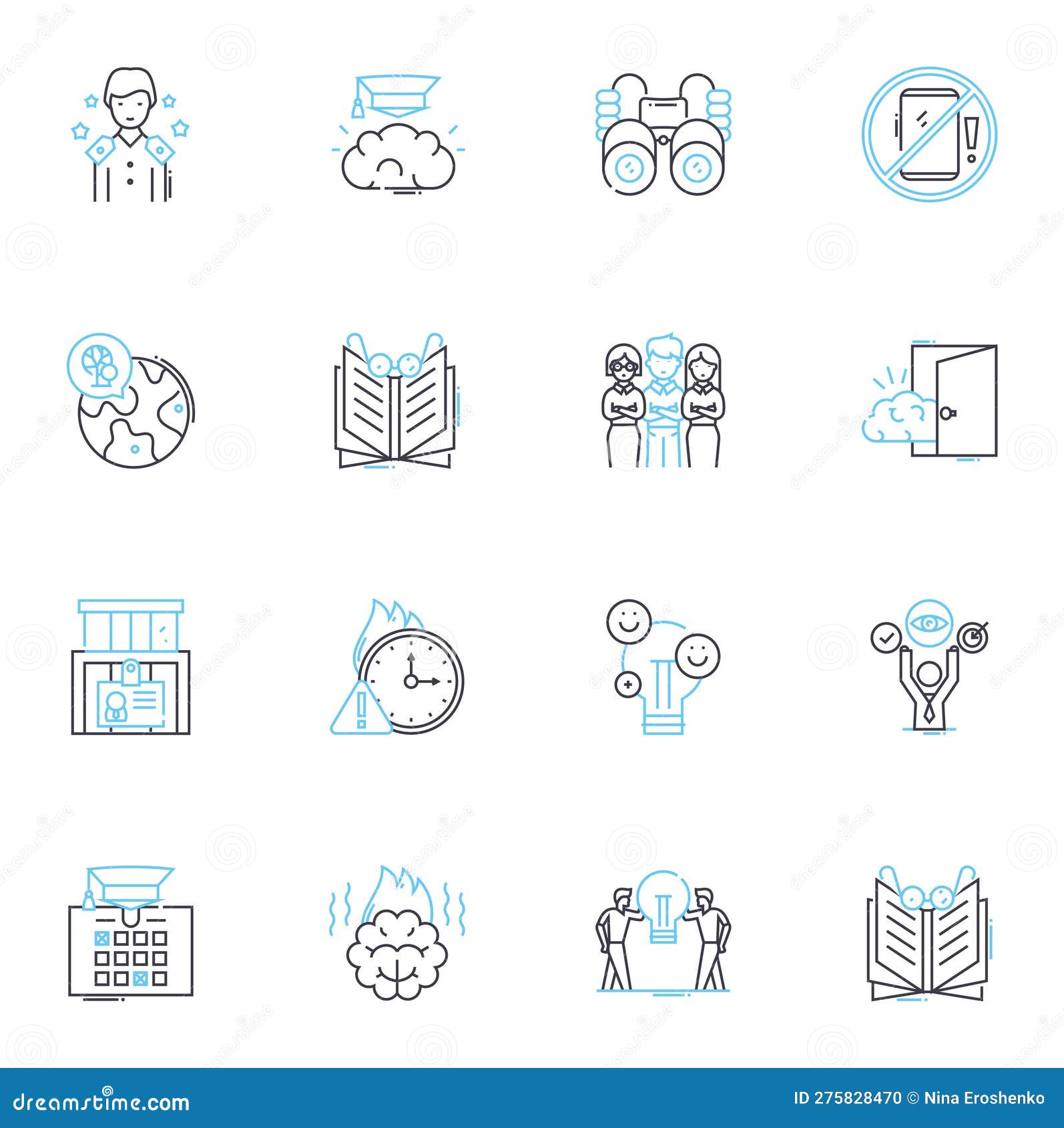 Creativity and Innovation Linear Icons Set. Imagination, Ingenuity ...