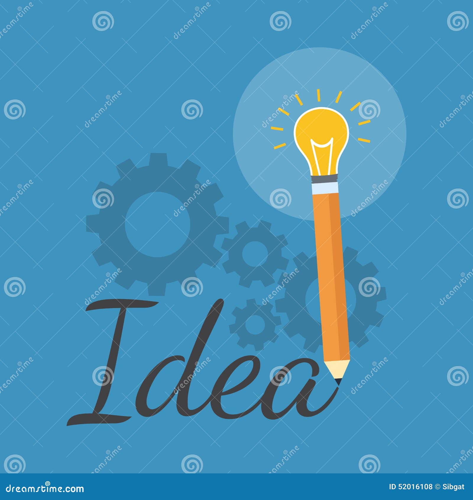 Creativity, Inspiration Concept. Flat Design Stock Vector ...