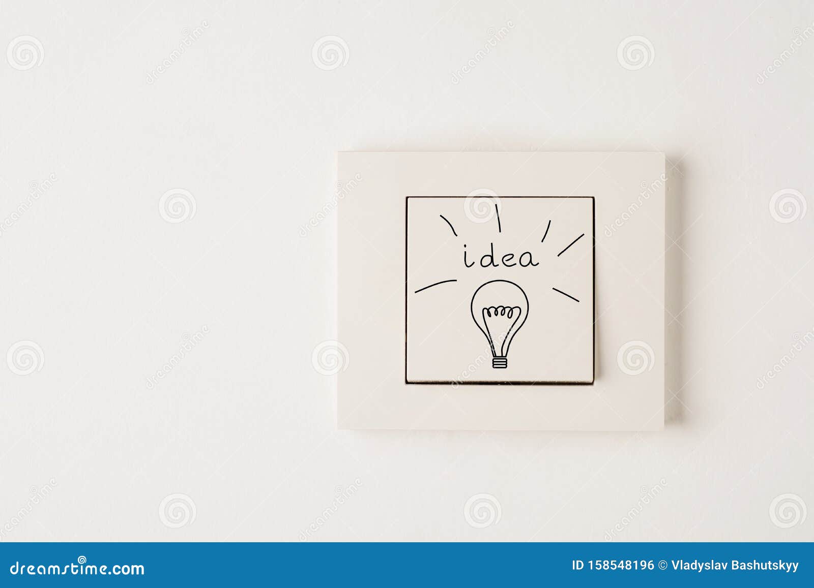 Creativity Inspiration,ideas Concepts with Electric Switch White Wall ...