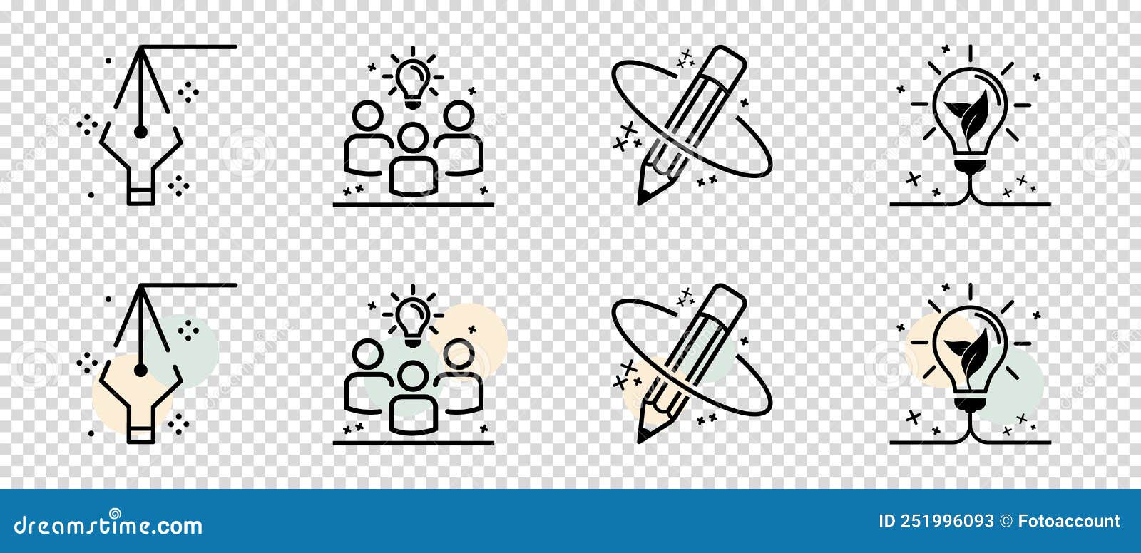 Creativity, Inspiration, Ideas Icon Set - Different Vector ...