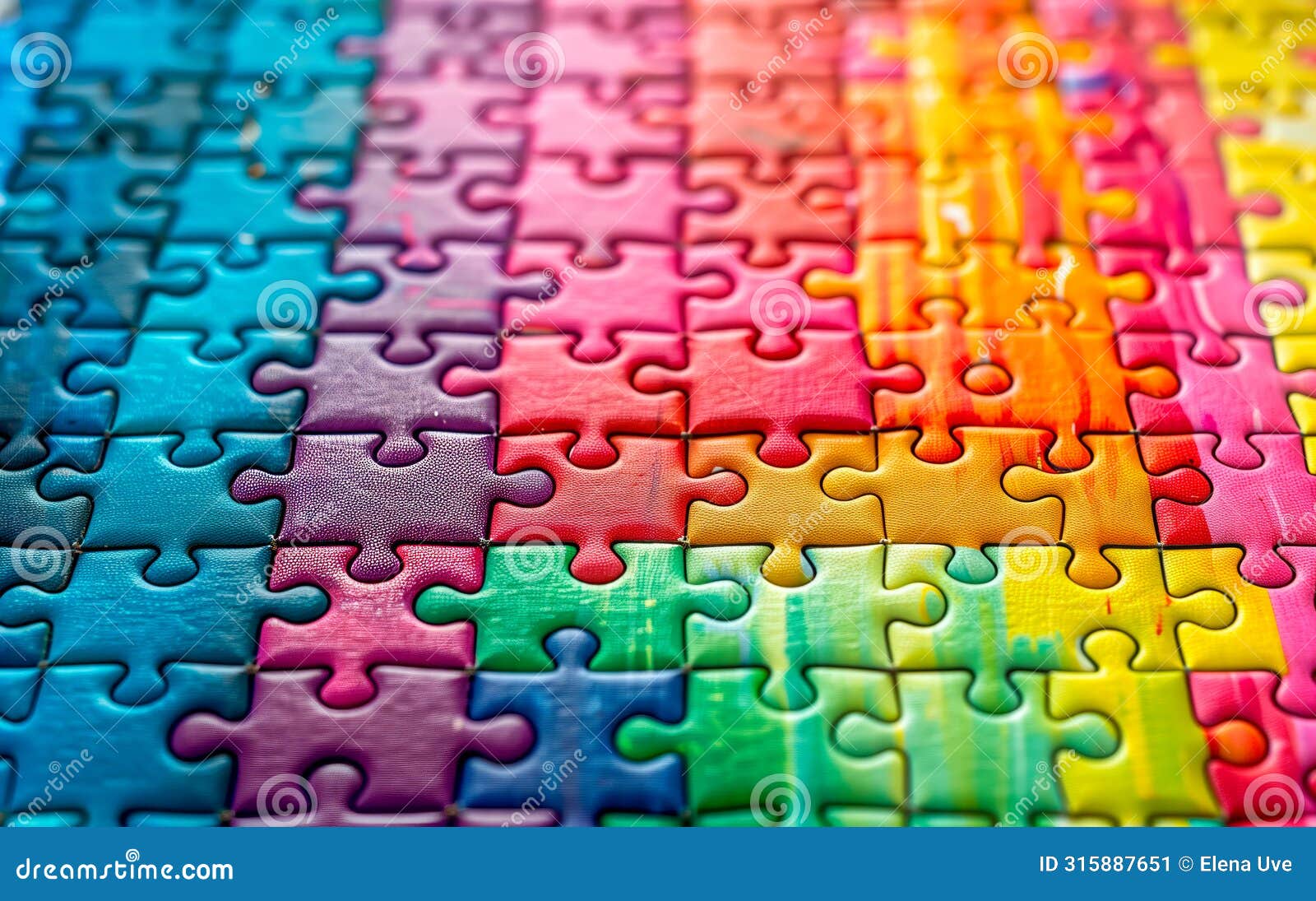 Multi Colored Jigsaw Puzzle Header Background. Stock Illustration ...