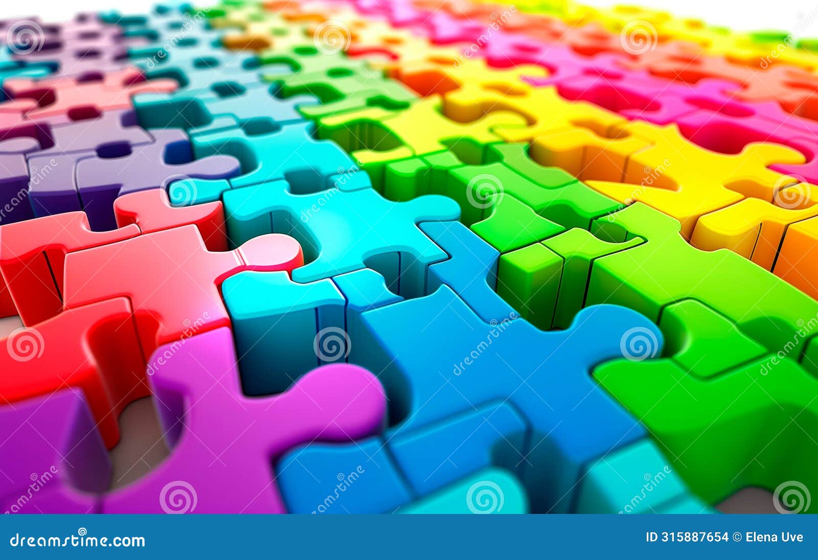 Multi Colored Jigsaw Puzzle Header Background. Stock Illustration ...