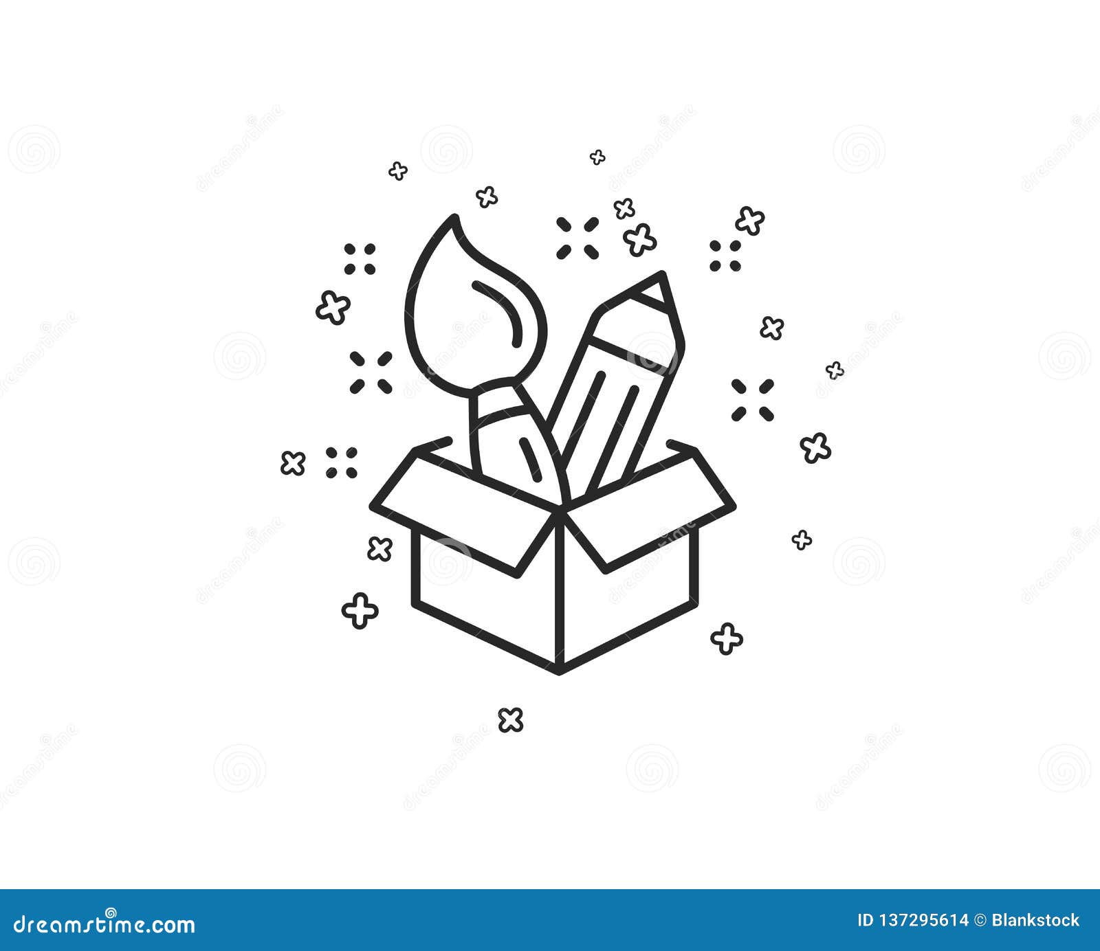 Creativity Line Icon. Design Idea Sign. Vector Stock Vector ...