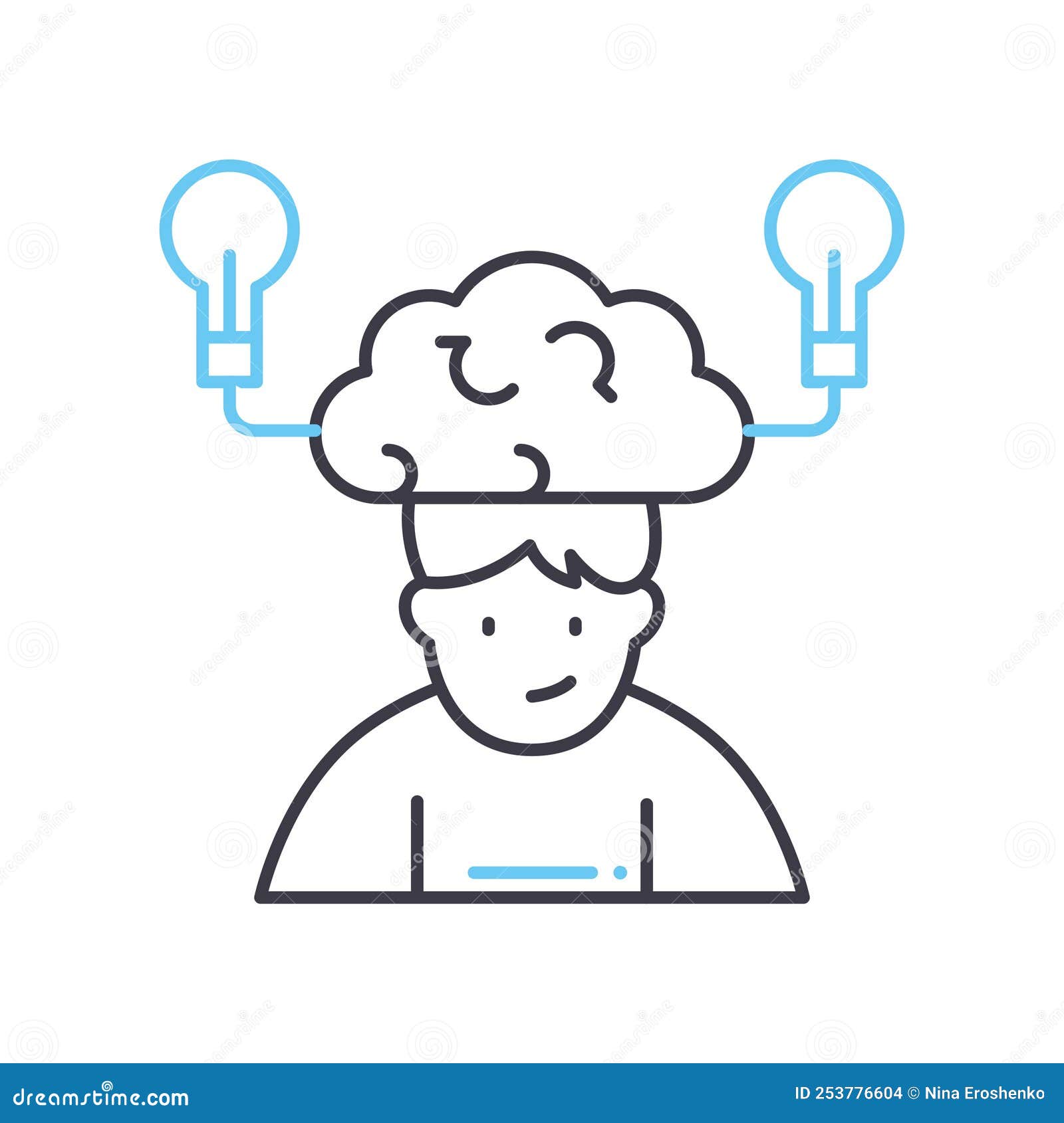 Creativity Line Icon, Outline Symbol, Vector Illustration, Concept Sign ...