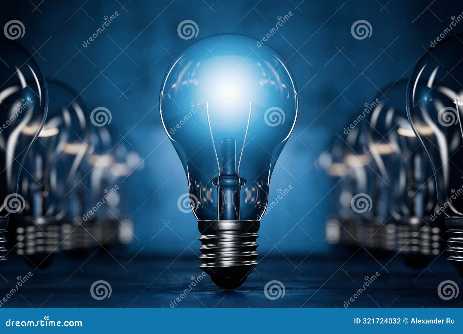 Creativity. a Lit or Glowing Light Bulb Symbolizes New Ideas ...