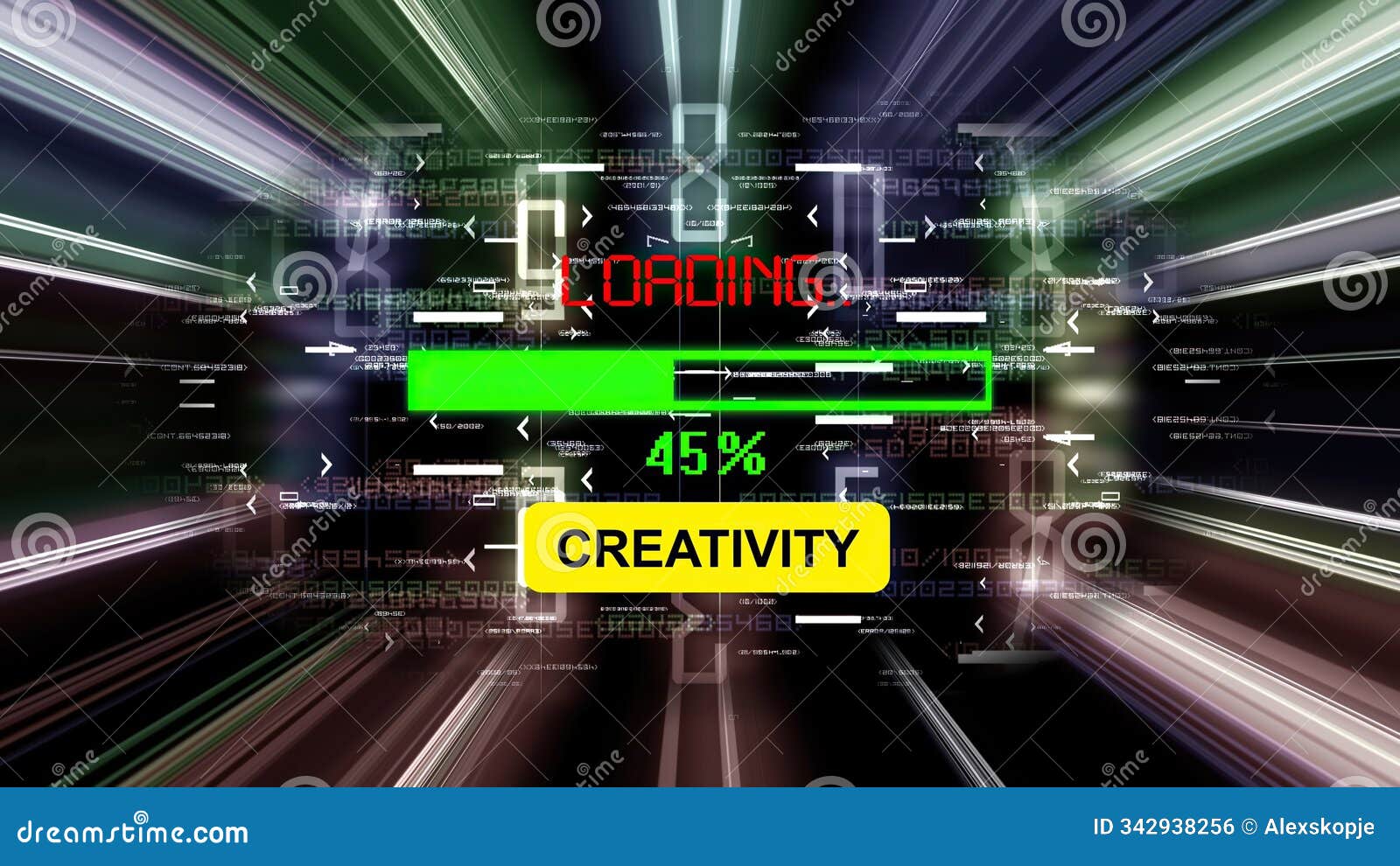 Creativity Loading Progress Bar on the Screen Stock Illustration ...